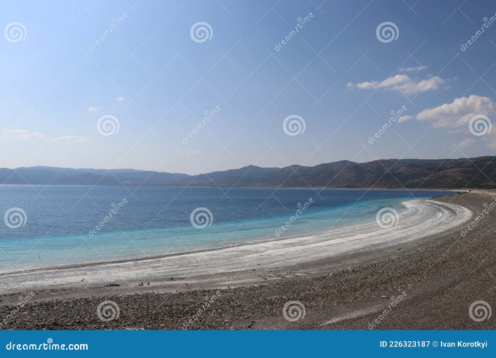 Salda salt lake in Turkey stock image. Image of beach - 226323187
