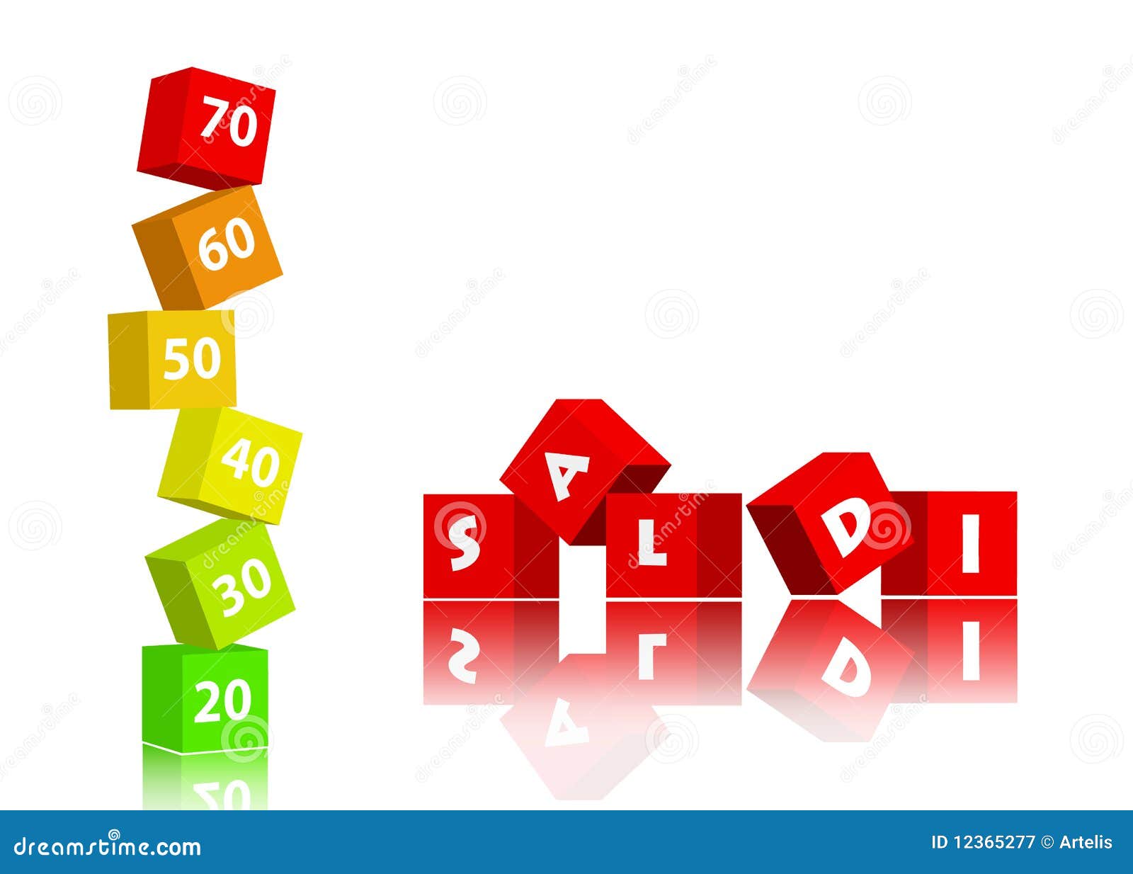 Saldi 20%-70%-white ilustración del vector. Ilustración de blanco ...