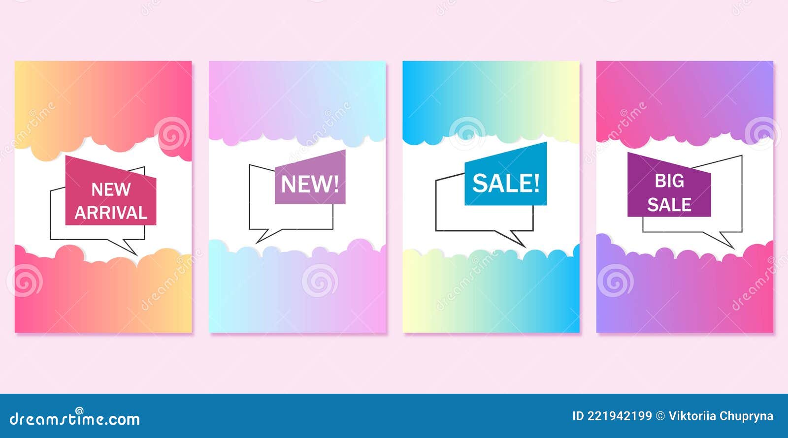 Set of sale cards stock illustration. Illustration of card - 221942199