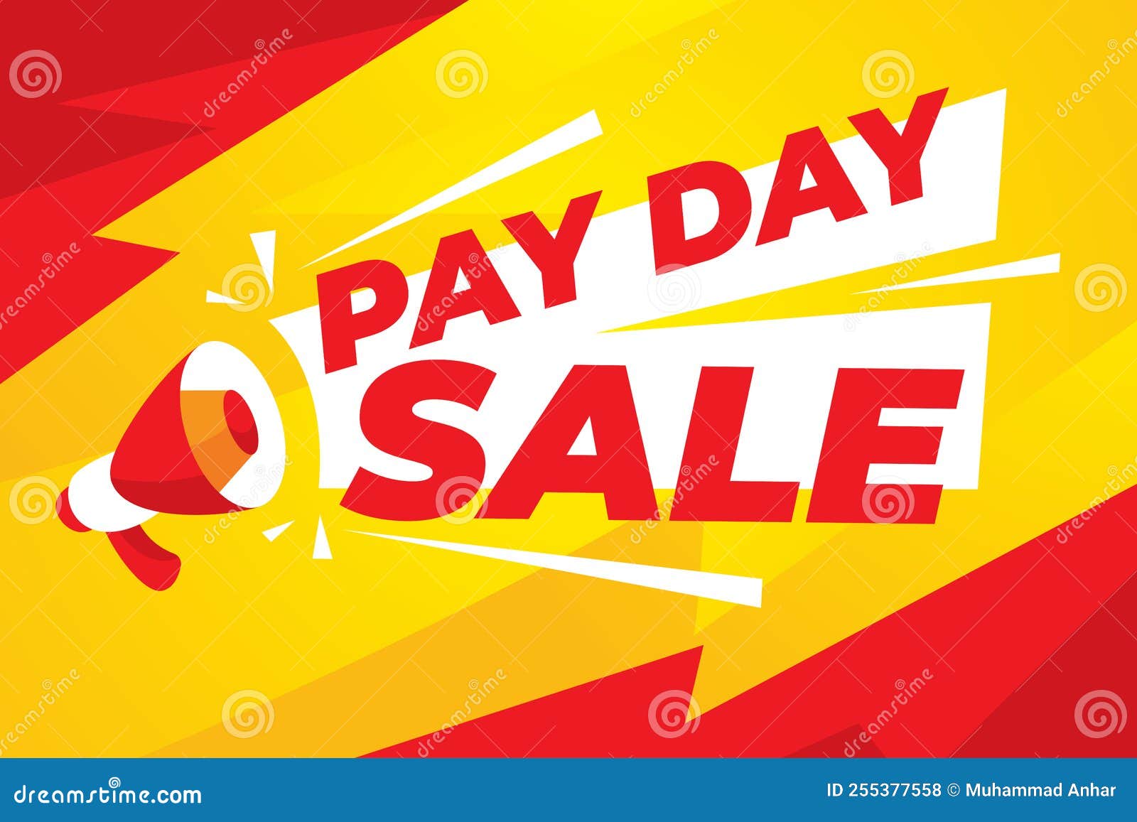 Pay Day Sale Promotion Discount Typography Stock Vector - Illustration ...