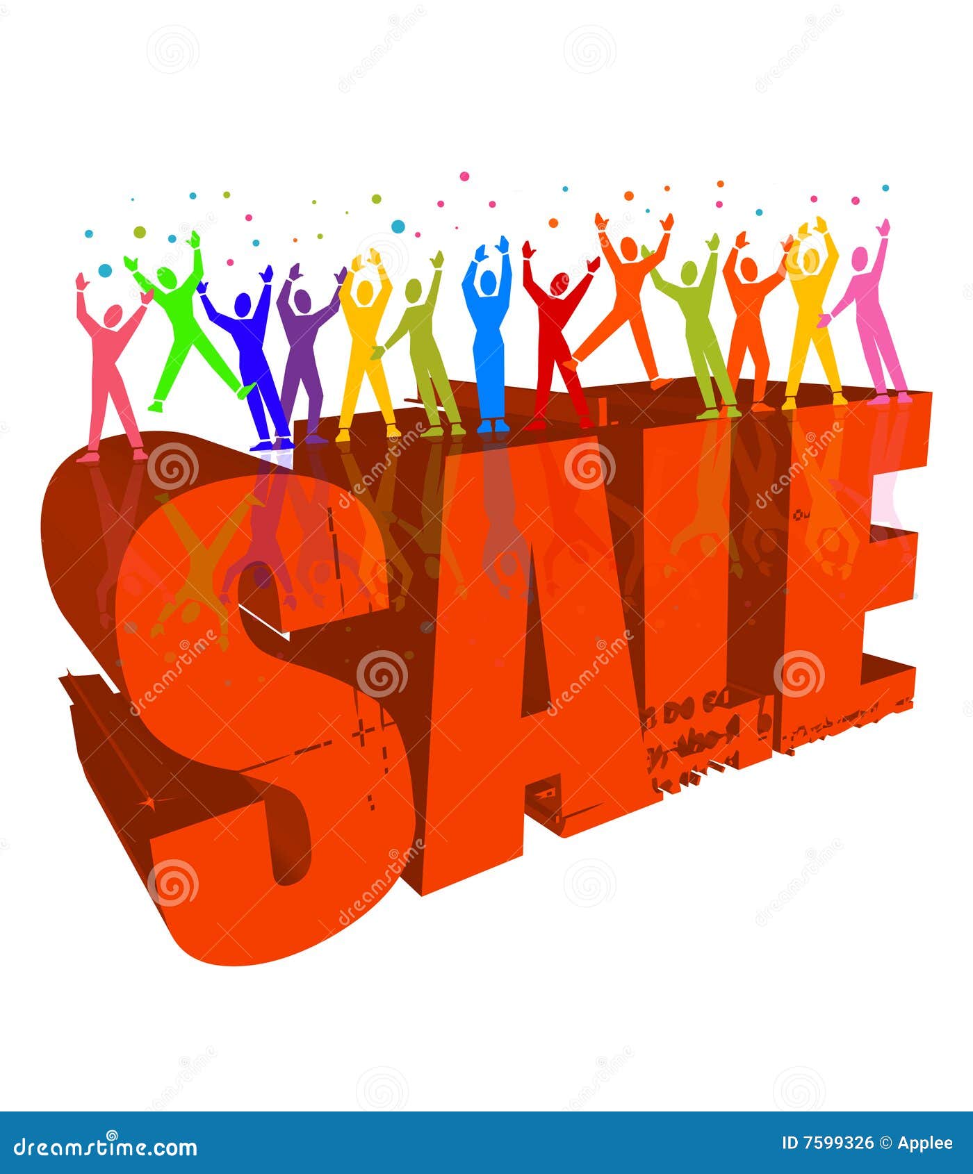 Sale stock vector. Illustration of graphic, 3dsale, flag - 7599326