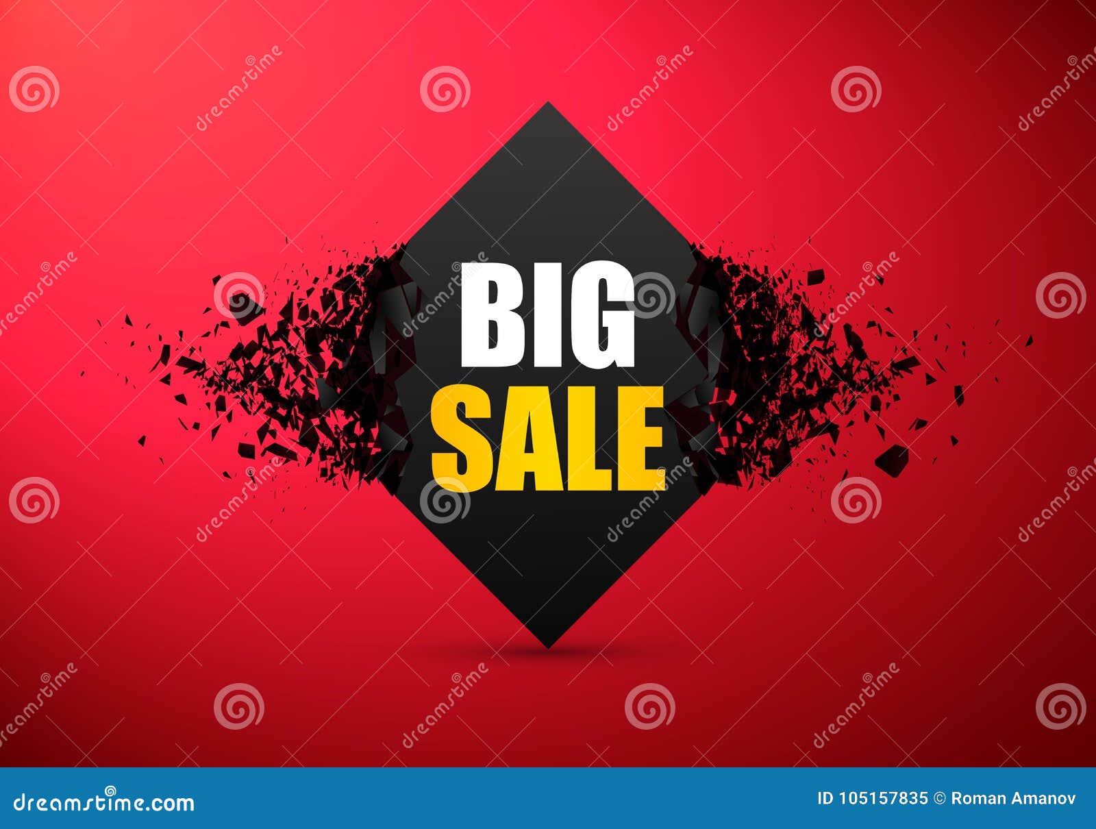 Sale Background. Vector Banner with Explosion Effect and Glow. Stock ...