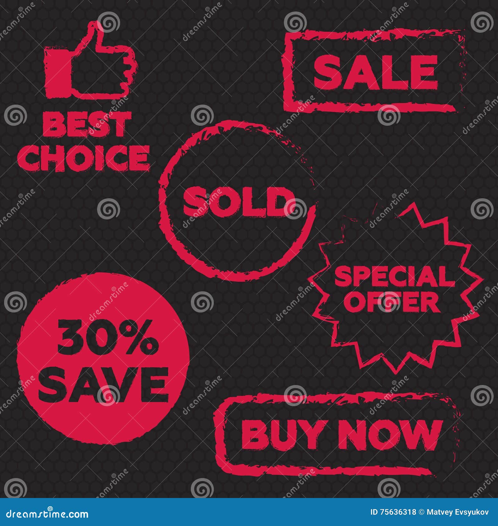 Sale Advertisement Banner Sticker Set Stock Illustration - Illustration ...