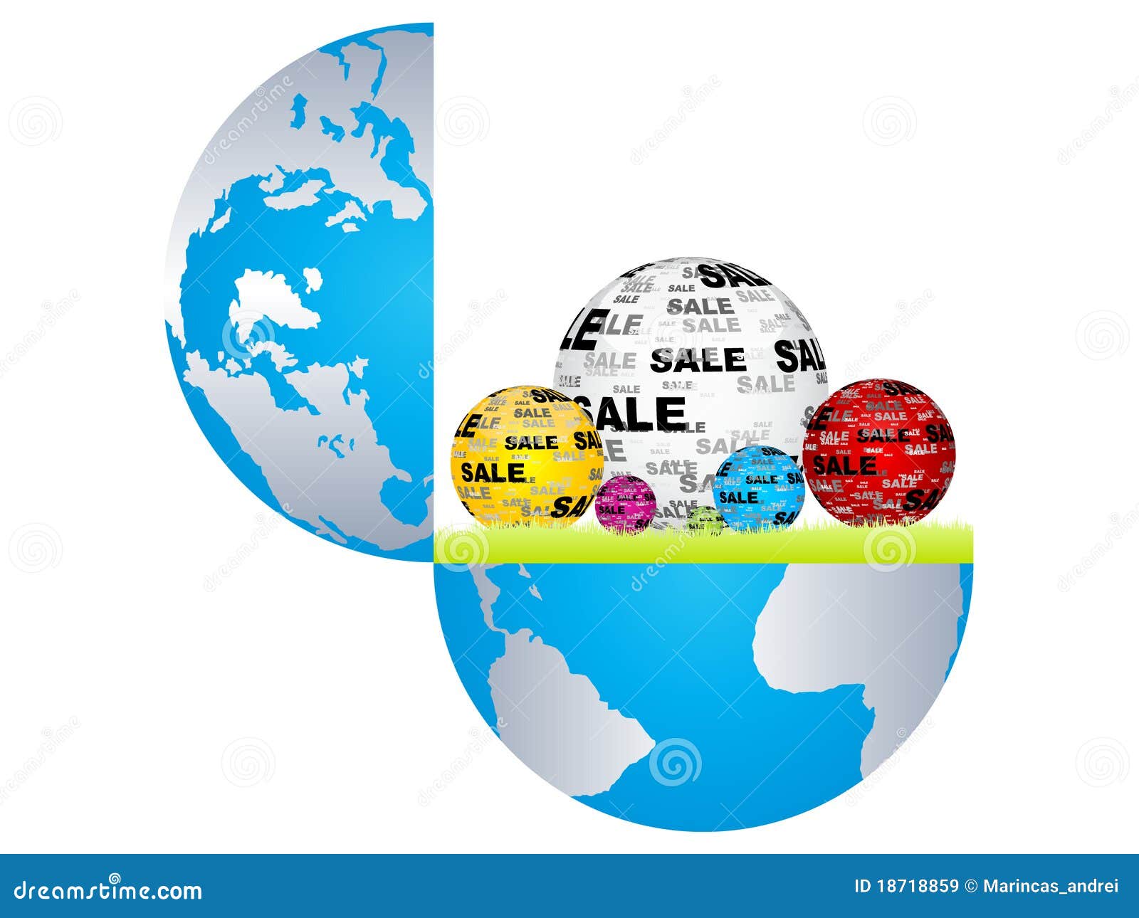 Sale around the world stock vector. Illustration of promotion - 18718859