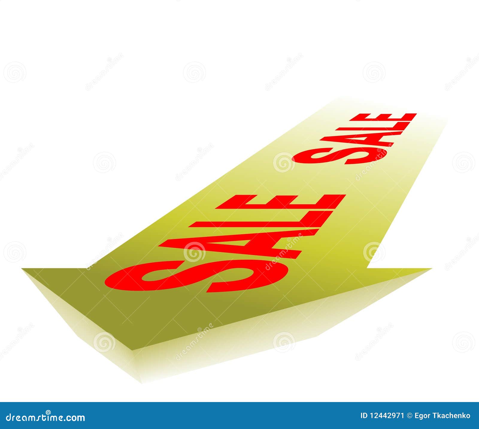 Sale arrow. stock illustration. Illustration of label - 12442971