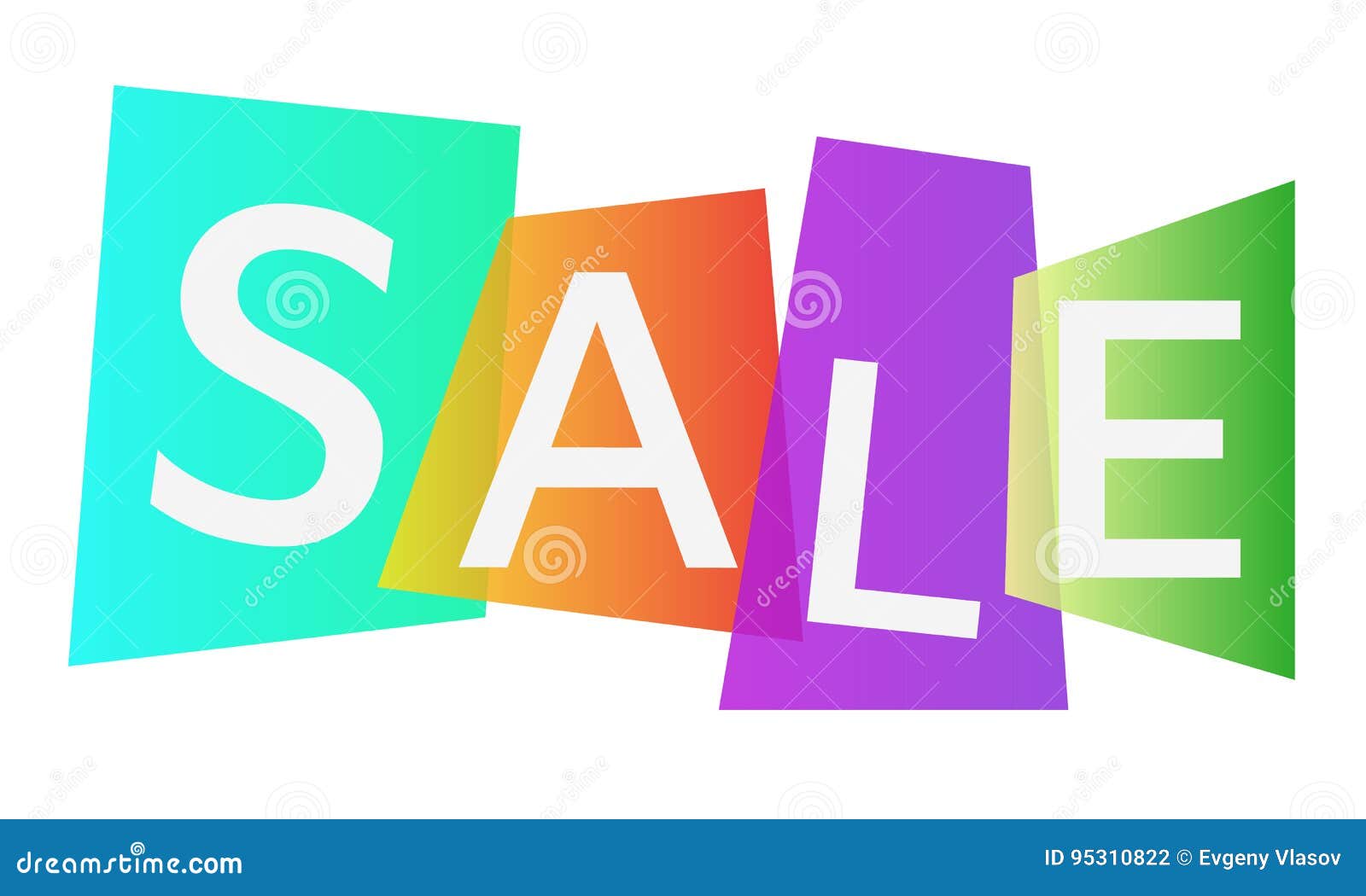 Sale on the Background of Colored Gradient Blocks. Stock Vector ...