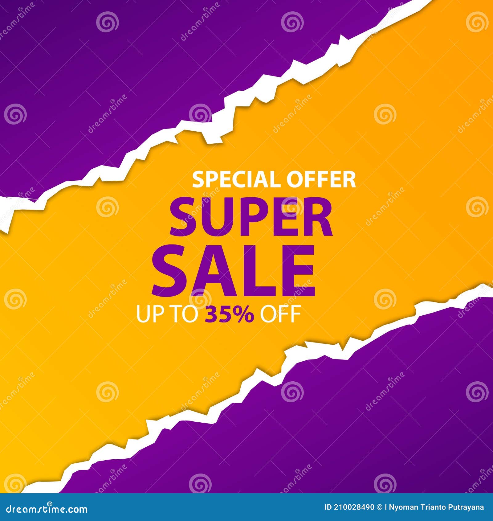 Sale Background with Torn Paper Shape Stock Vector - Illustration of ...