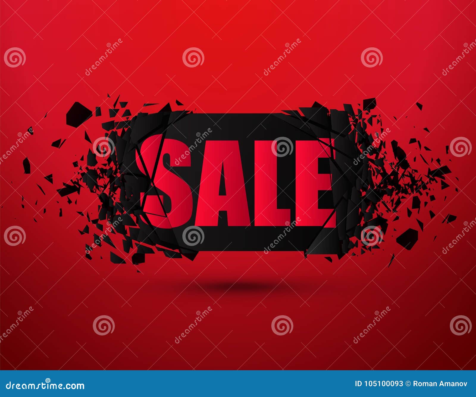 Sale Background. Vector Banner with Explosion Effect and Glow. Stock ...