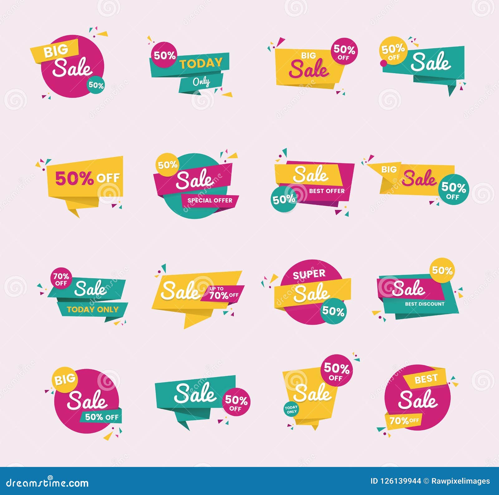 Sale Badge Vector Design Set Stock Vector - Illustration of percent ...