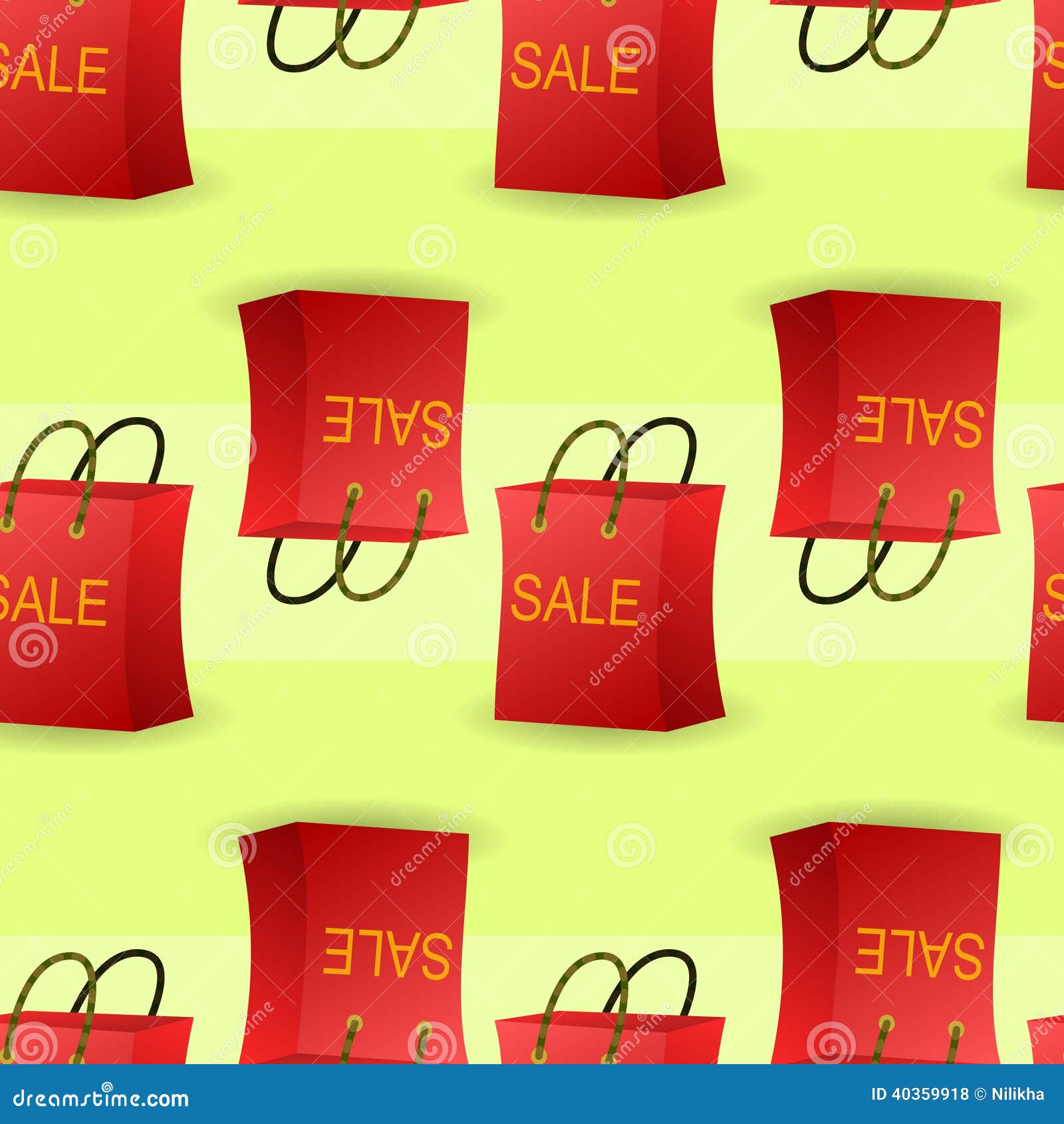 Sale Bag Seamless Background Design Stock Illustration - Illustration ...
