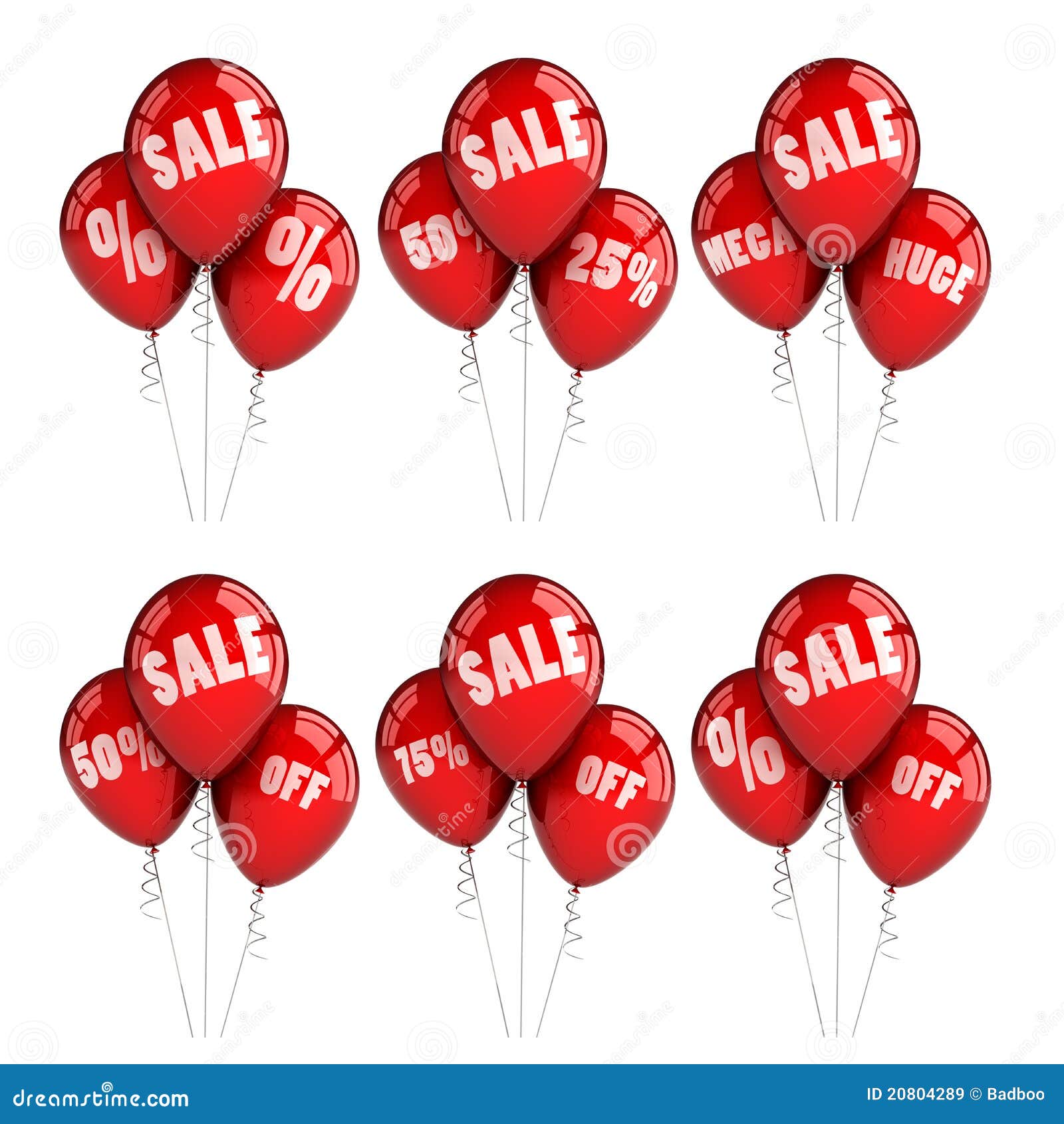 Sale balloons stock illustration. Illustration of decorative - 20804289