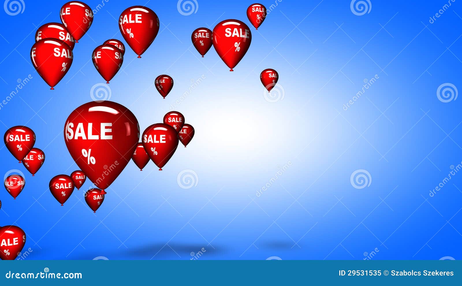 Sale Balloons, 3D Illustration Stock Illustration - Illustration of ...