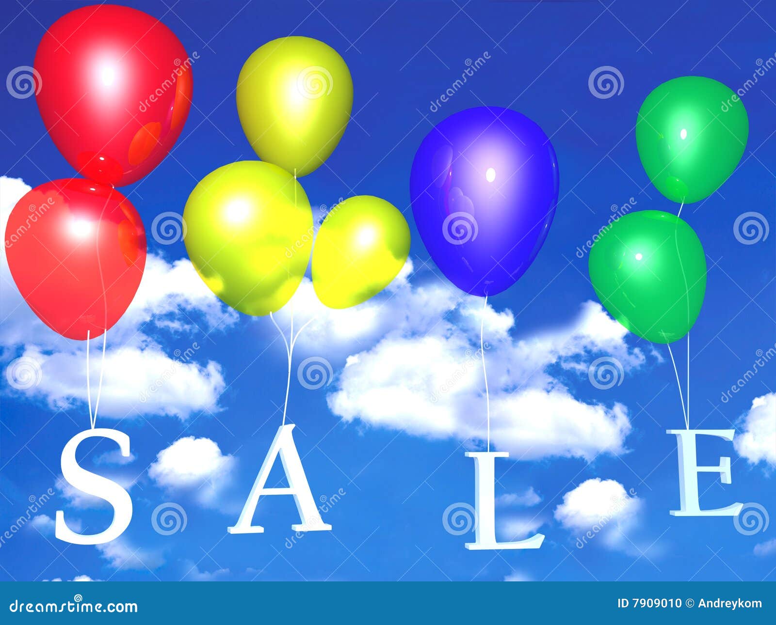 Sale balloons stock illustration. Illustration of deal - 7909010