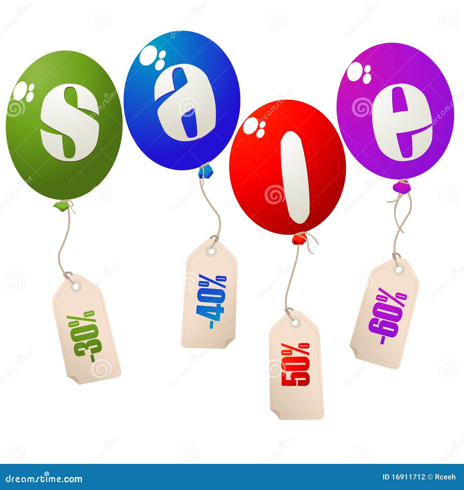 Sale balloons concept stock vector. Illustration of concepts - 16911712