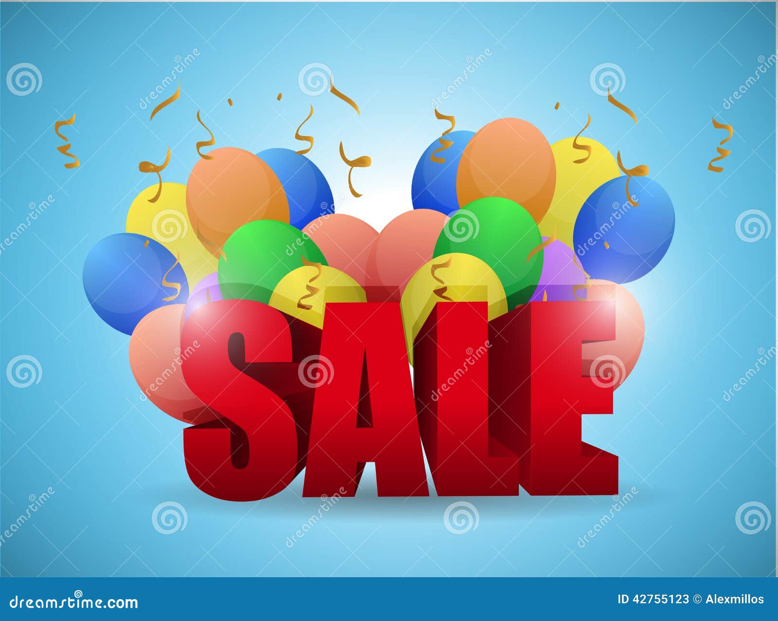 Sale Balloons Illustration Design Stock Illustration - Illustration of ...