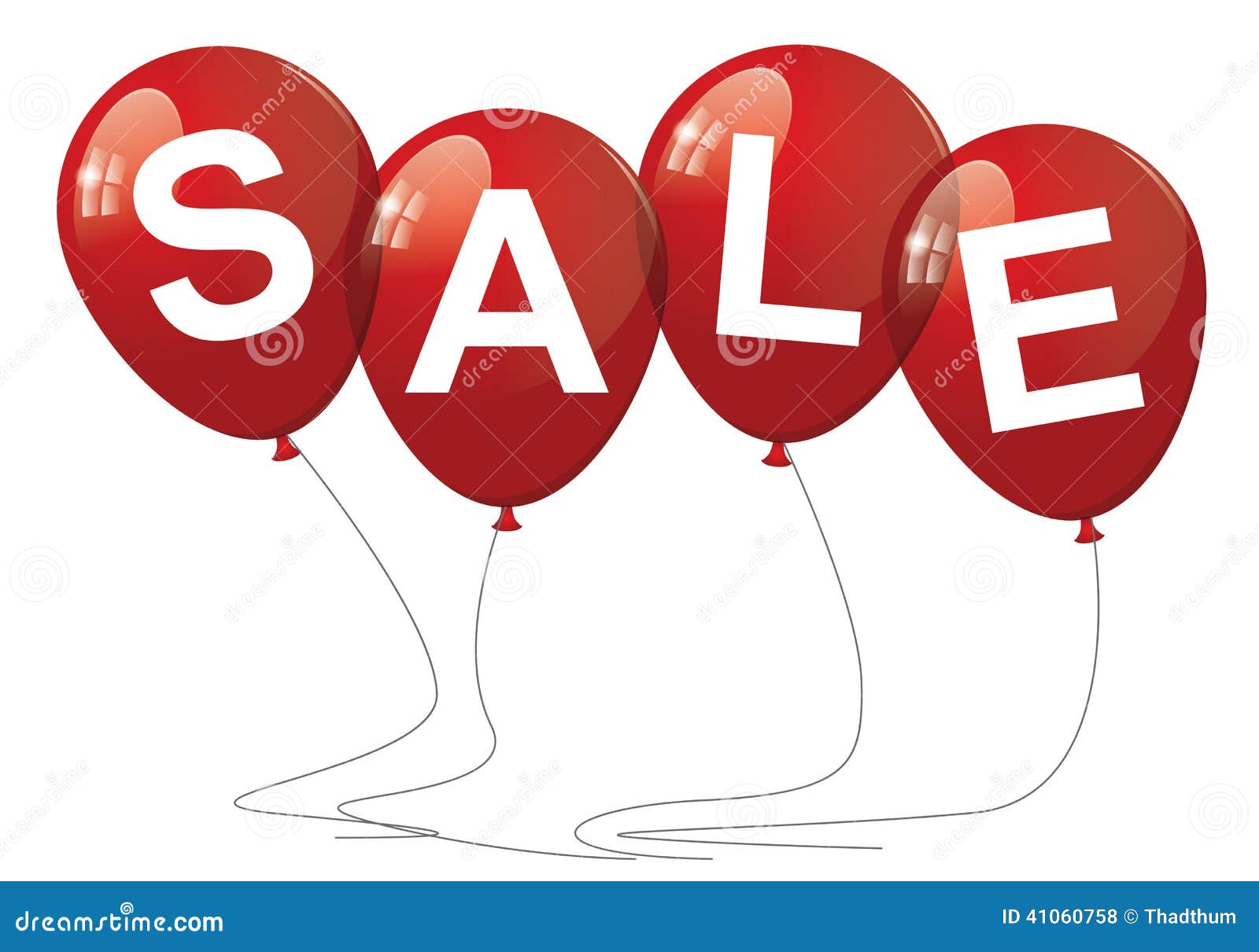 Sale Balloons stock illustration. Illustration of expressing - 41060758
