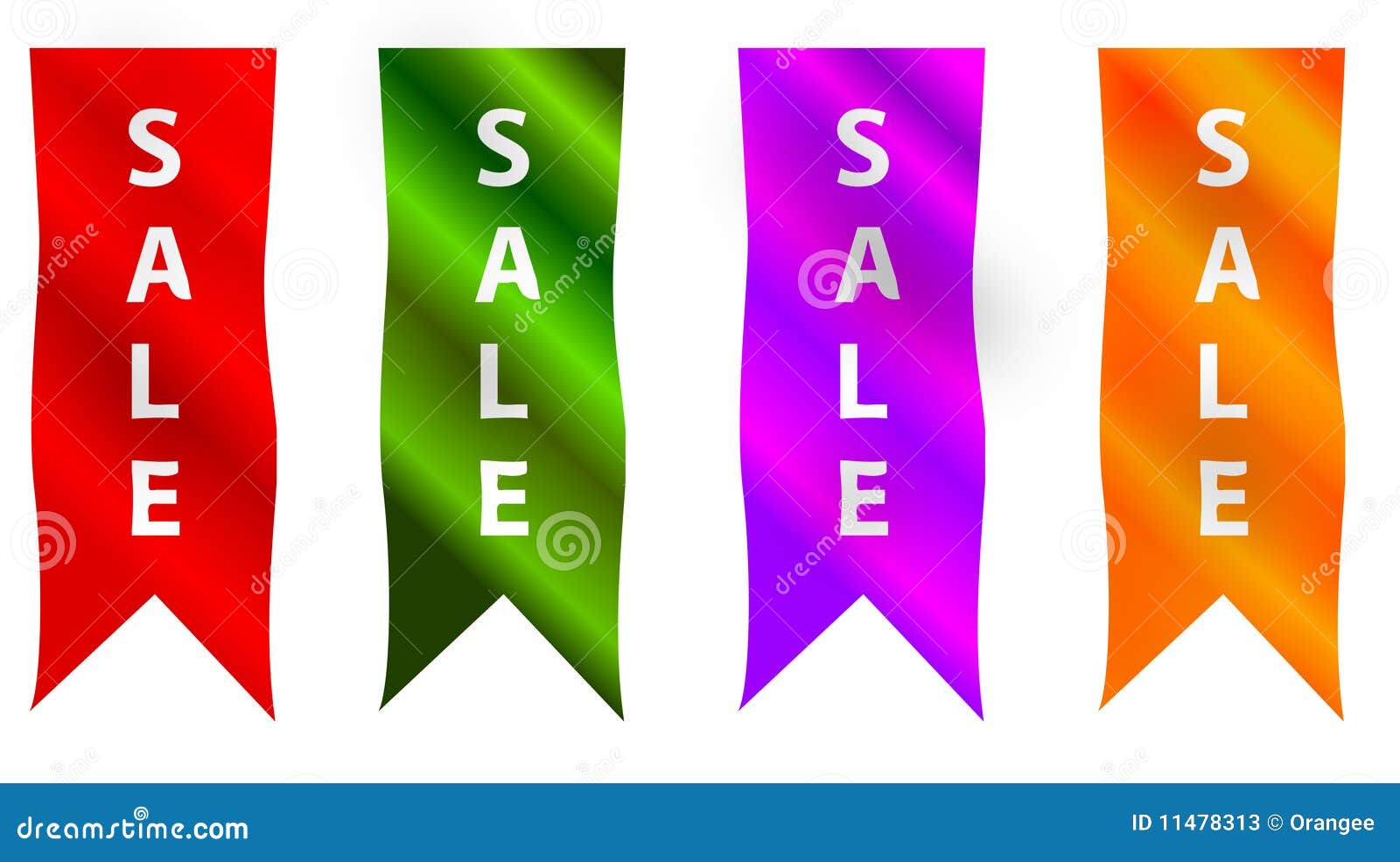 Four Vertical Sale Ribbons or Banners Stock Vector - Illustration of ...