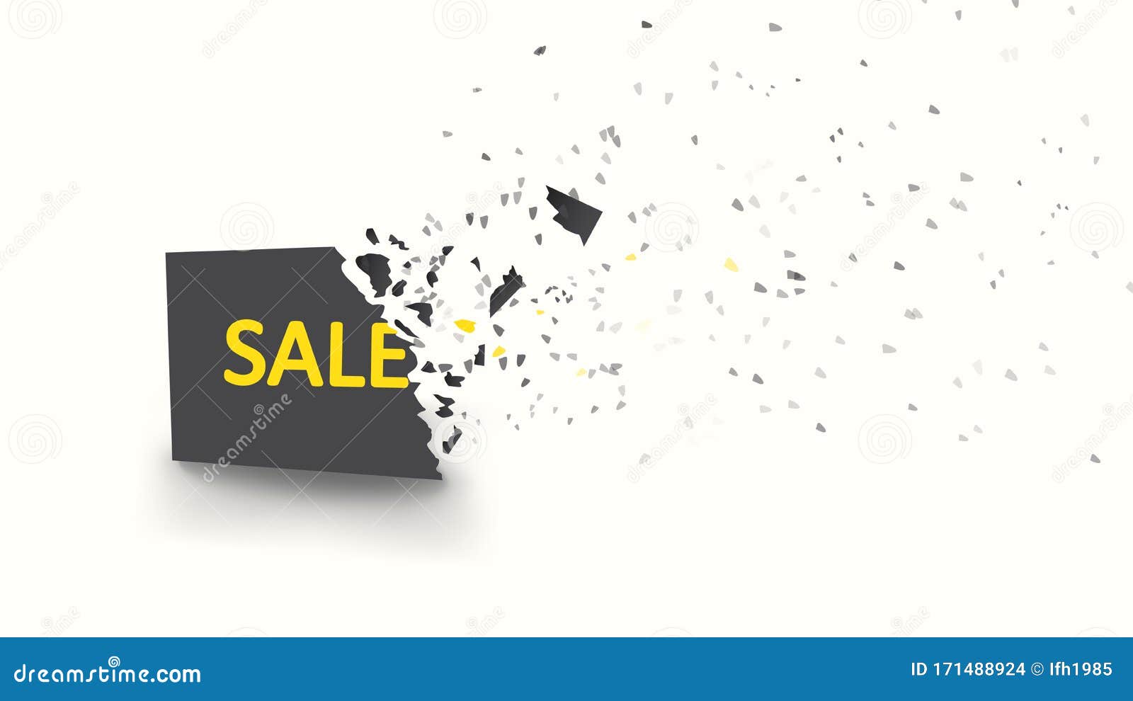 Sale Banner with Explosive Effect Stock Vector - Illustration of ...