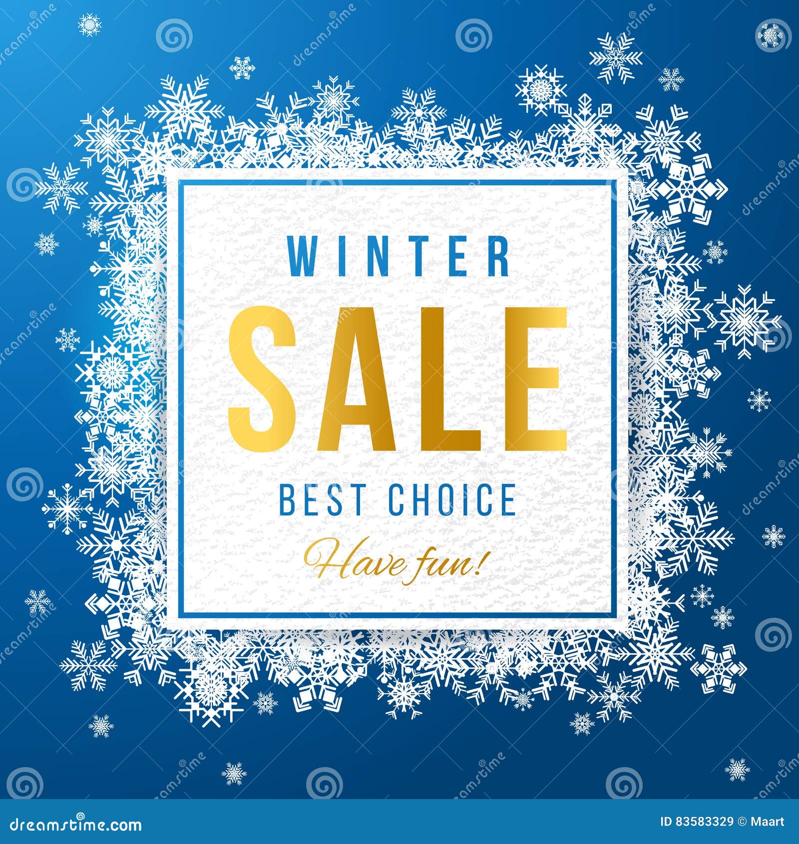 Sale Banner with Snowflakes Stock Vector - Illustration of snowflake ...