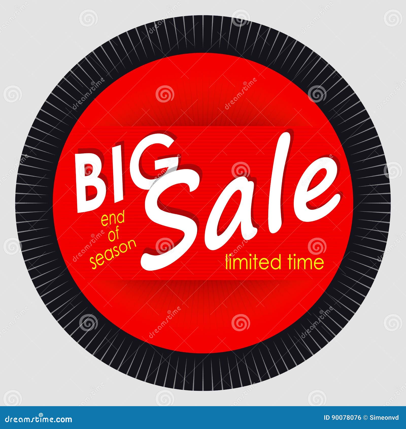 Sale Banner Template Design. Red Round Advertising Label Stock Vector ...