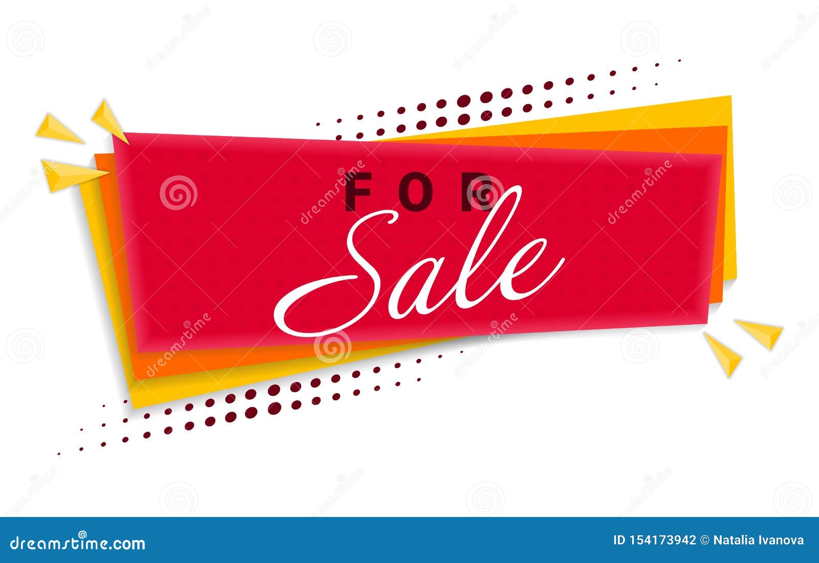 For Sale Banner Template Design. Vector Illustration Stock Illustration ...