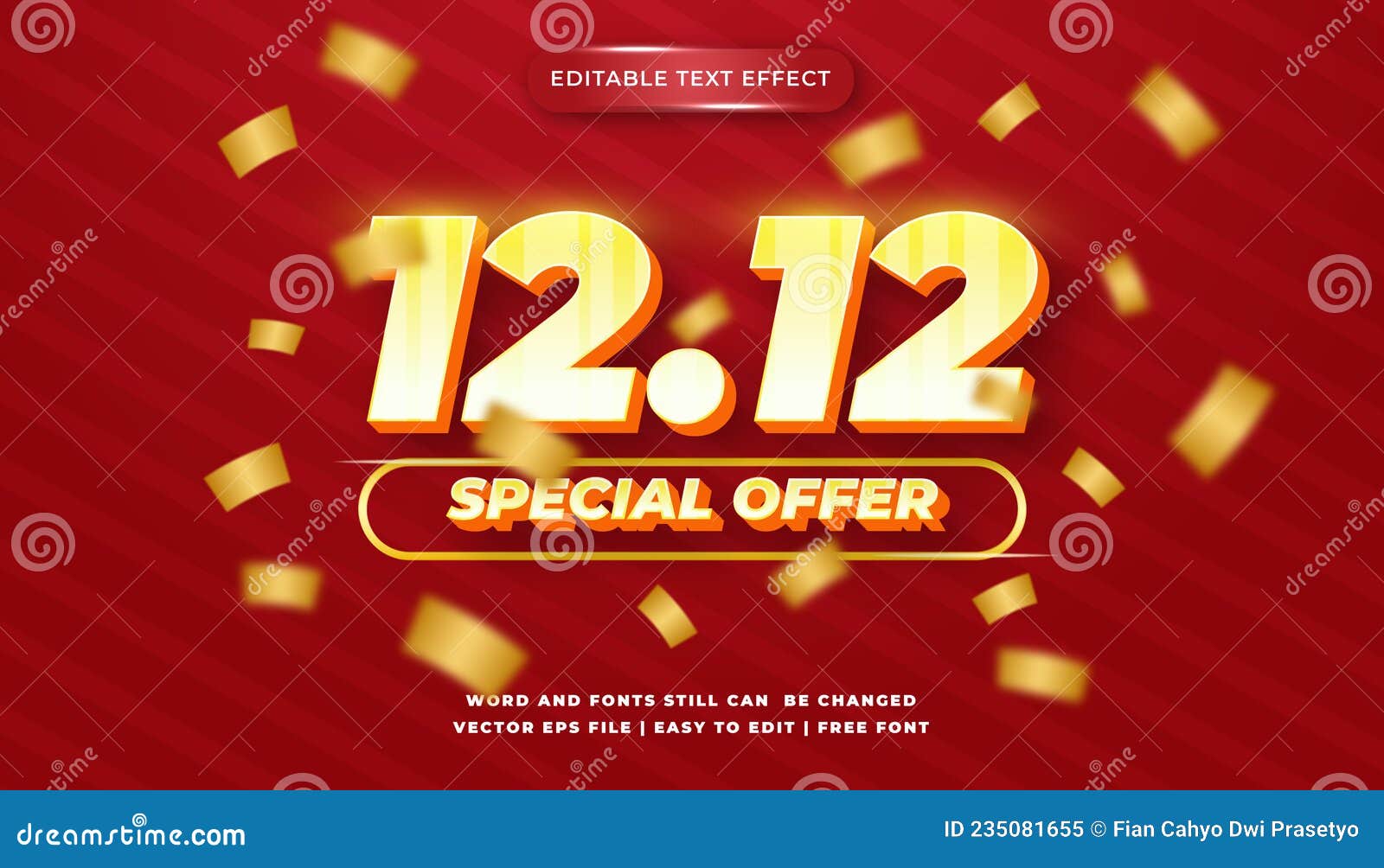 12 12 Sale Banner Text Effect Stock Vector - Illustration of super ...