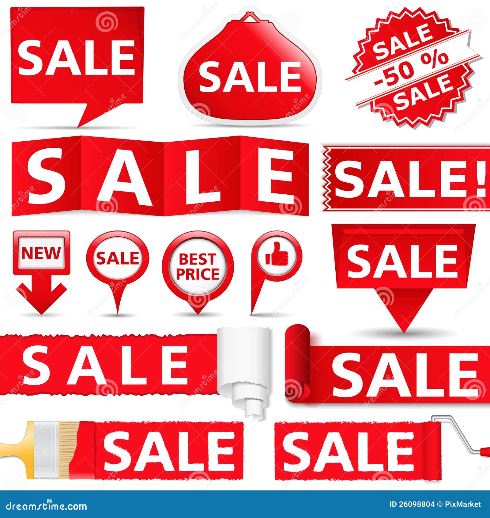 Sale Banners stock vector. Illustration of price, circle - 26098804