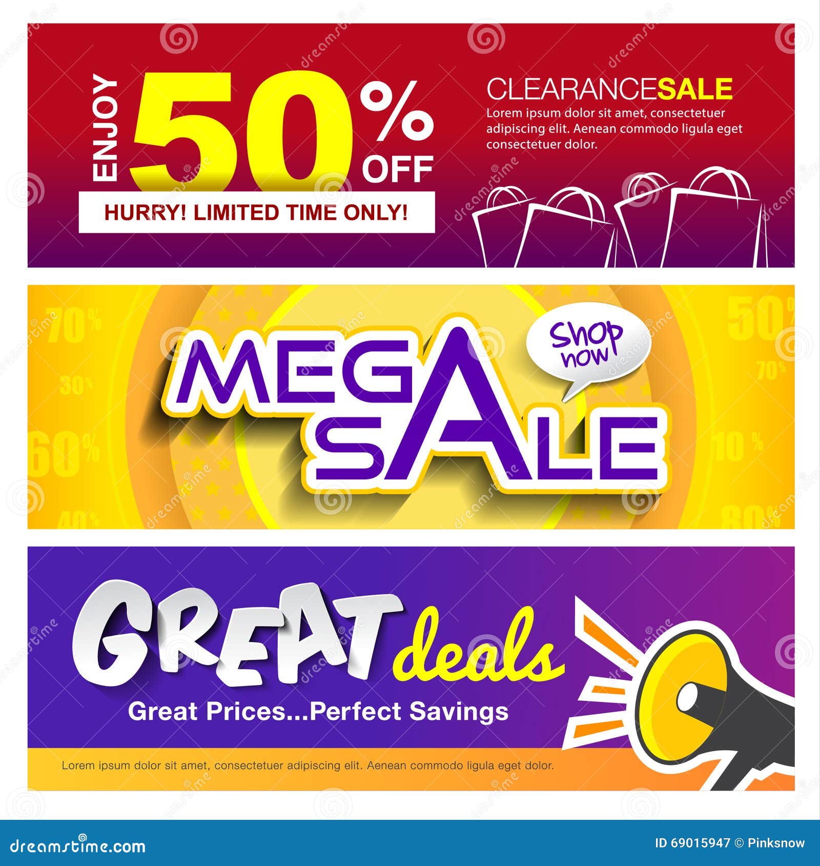 Sale banners design stock vector. Illustration of discount - 69015947