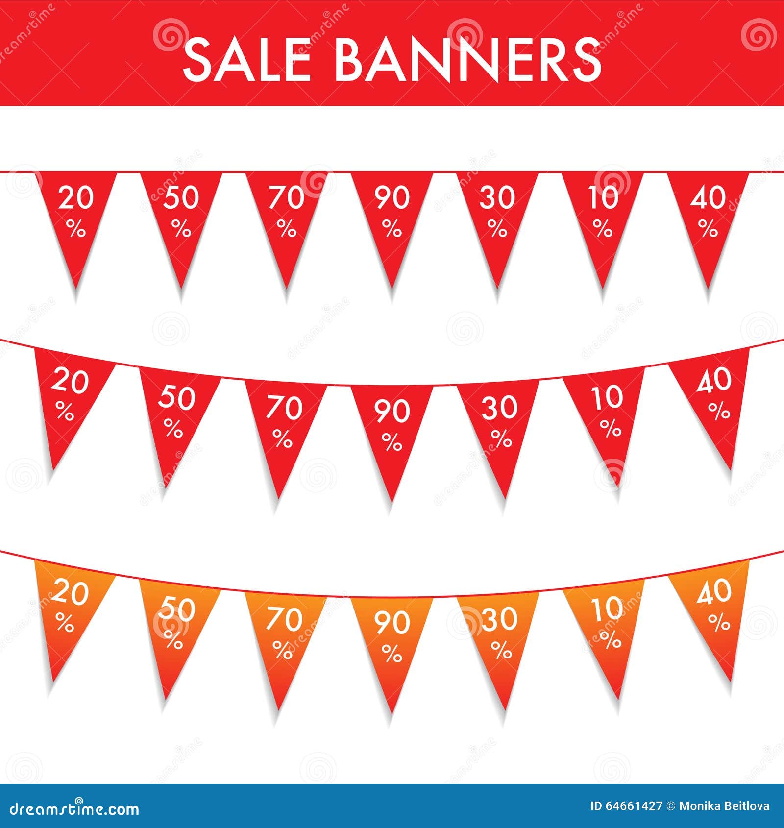 Sale banners with flags stock vector. Illustration of vector - 64661427