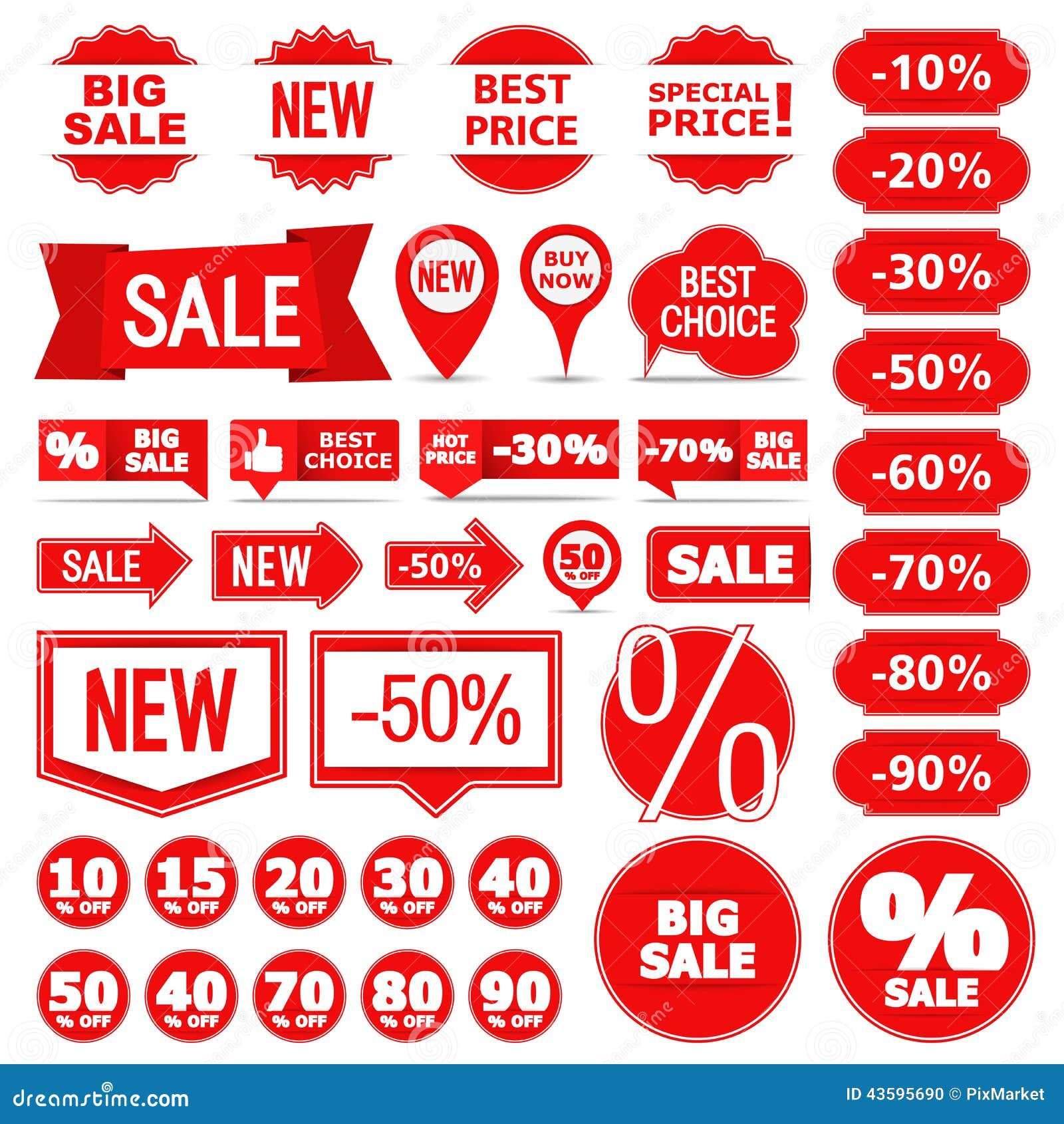 Sale Banners, Labels and Stickers Stock Vector - Illustration of point ...