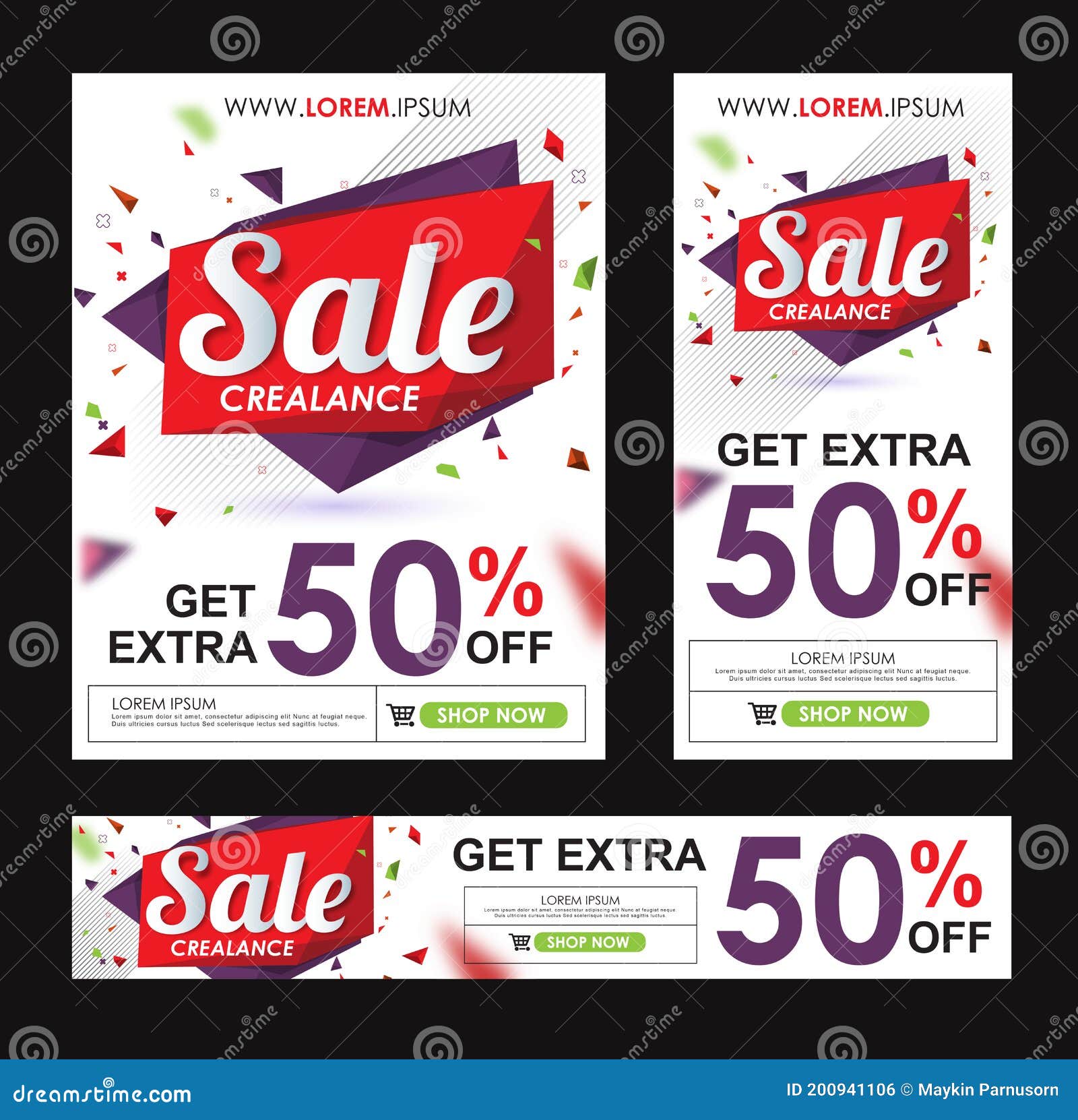 Sale Banners Poster Tag Design. Stock Vector - Illustration of commerce ...