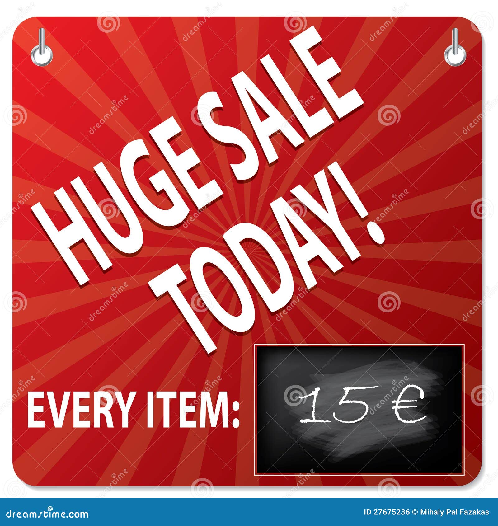 Sale Board with Wipeable Blackboard for Price Stock Vector ...