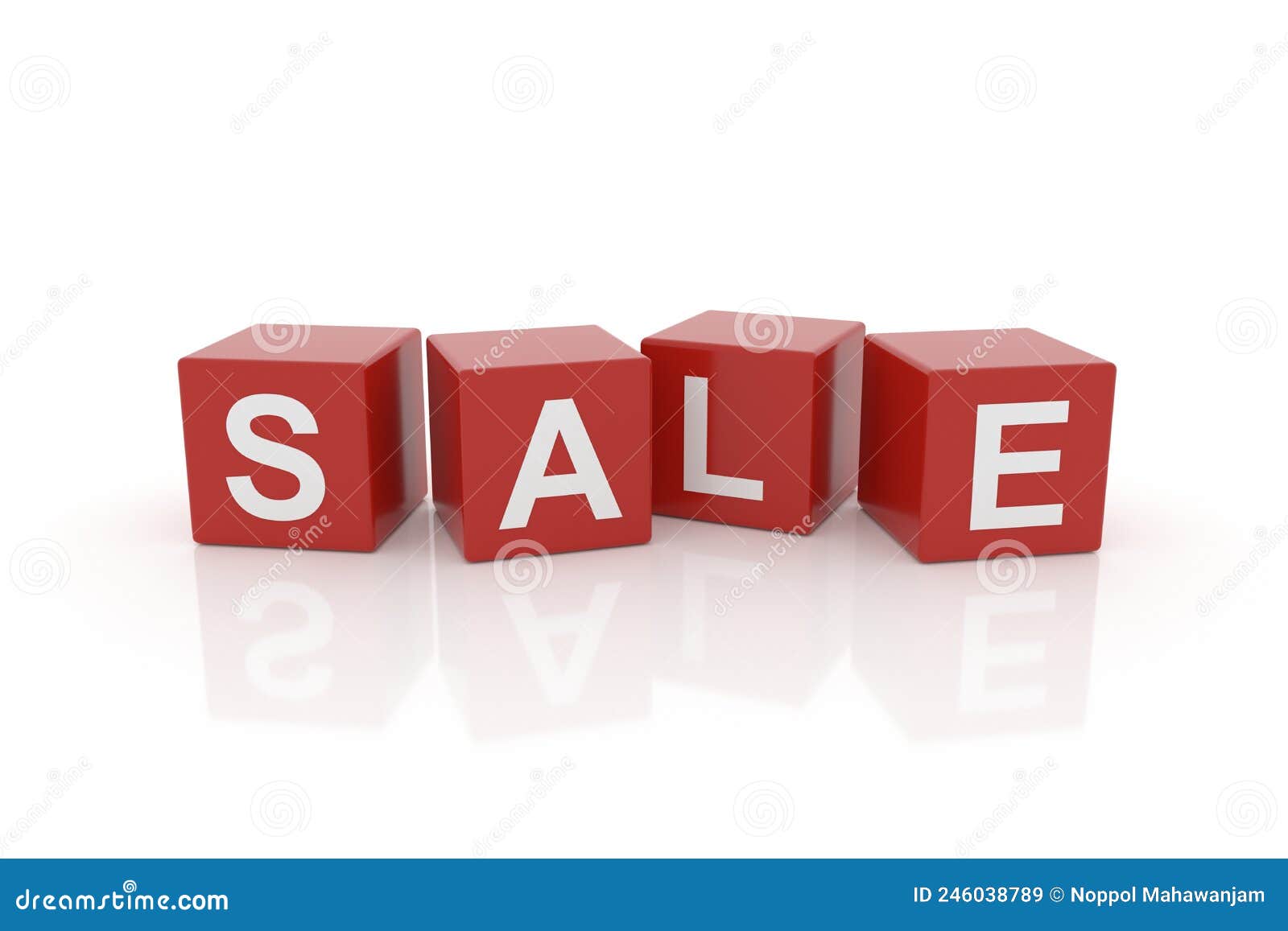 Sale box. 3D rendering stock illustration. Illustration of gift - 246038789