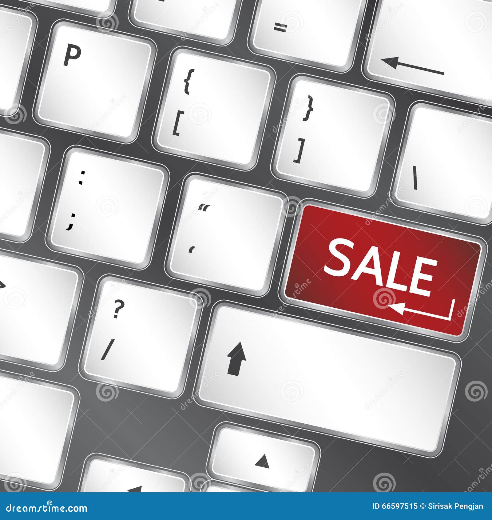 Sale Button on Keyboard of Laptop Stock Illustration - Illustration of ...