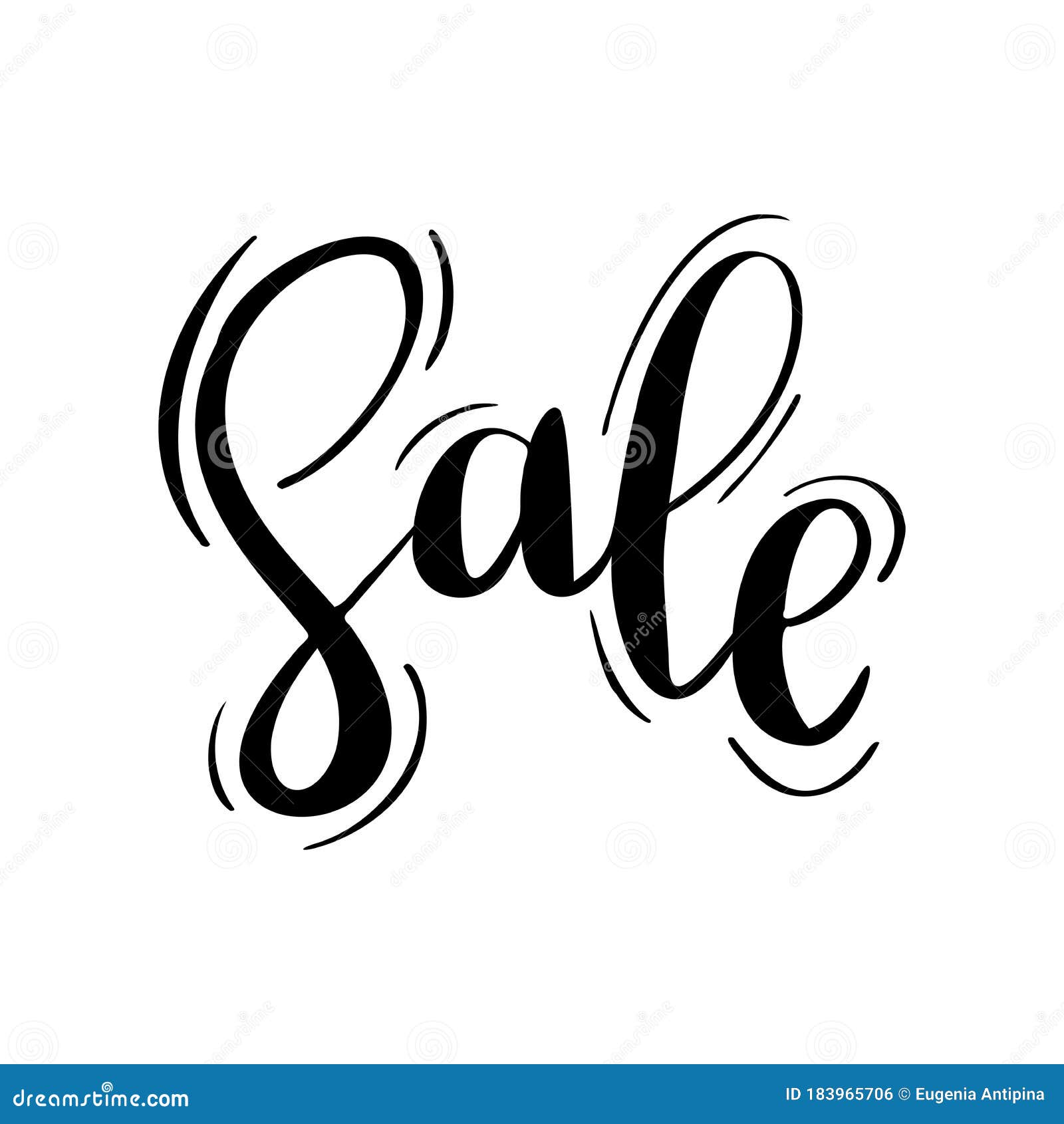 Sale Calligraphy Text. Hand Drawn Vector Calligraphy. Stock Vector ...