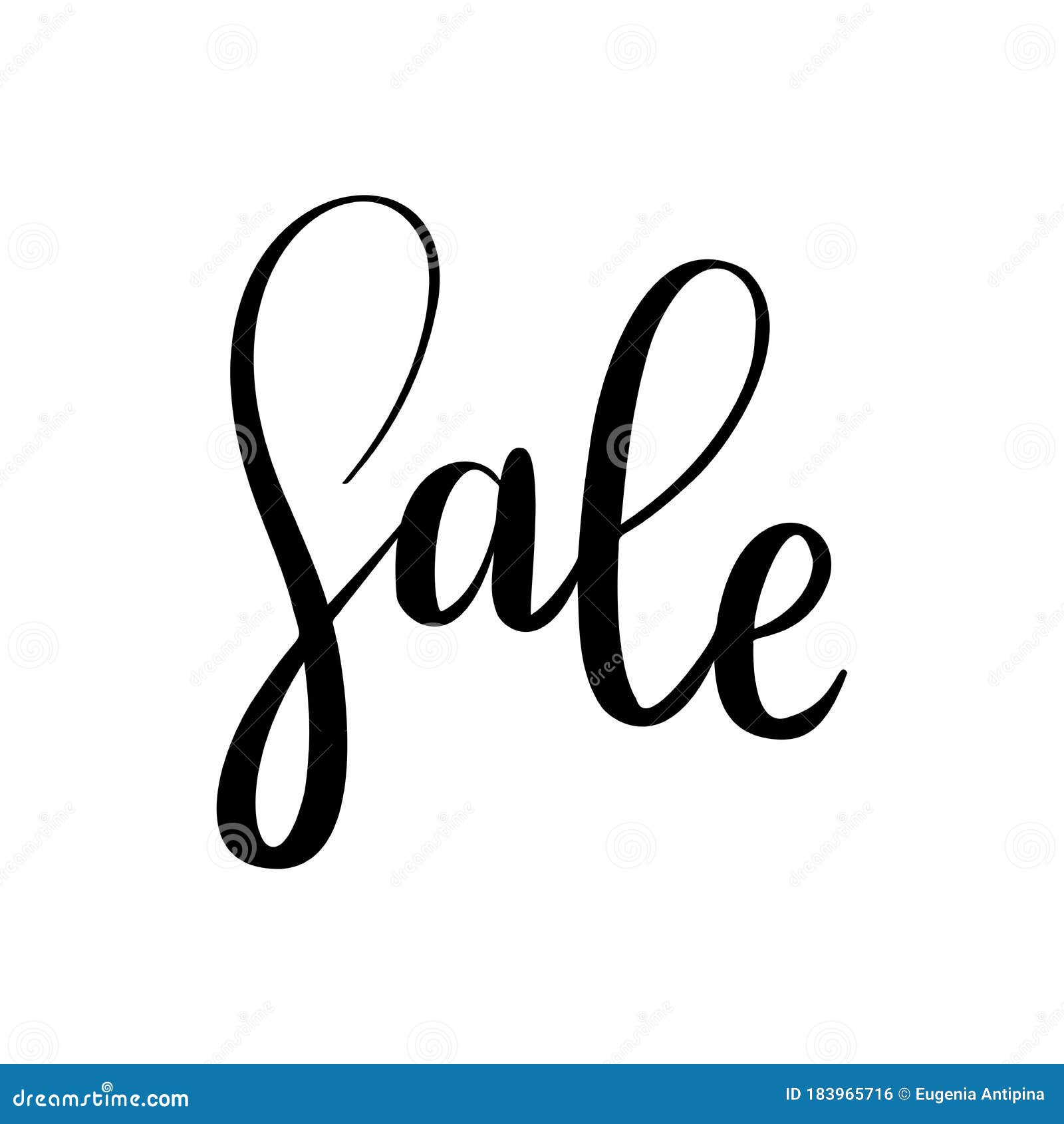 Sale Calligraphy Text. Hand Drawn Vector Calligraphy. Stock Vector ...