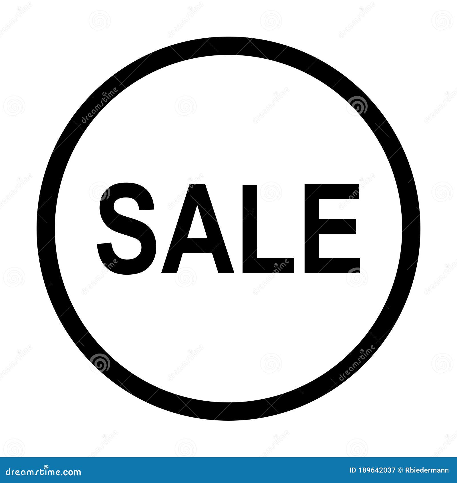 Sale and circle stock vector. Illustration of symbol - 189642037