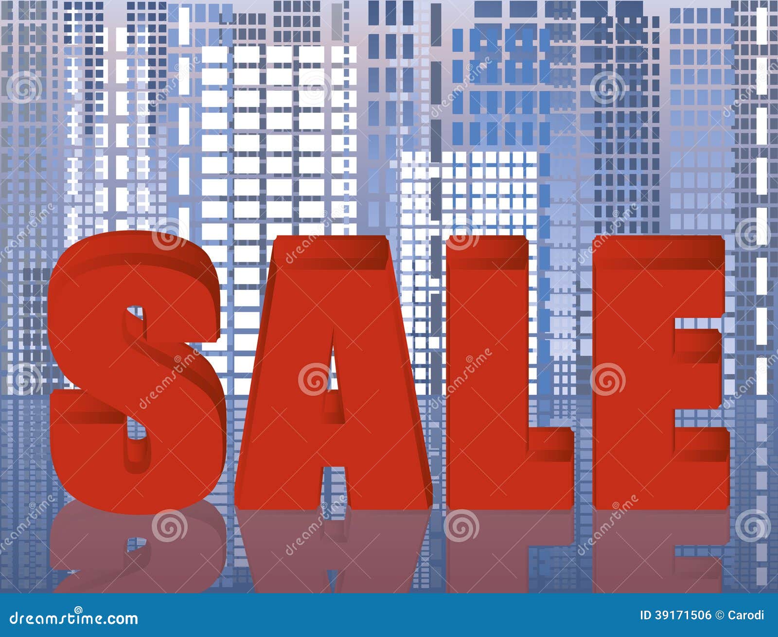 Sale city abstract card stock vector. Illustration of panorama - 39171506