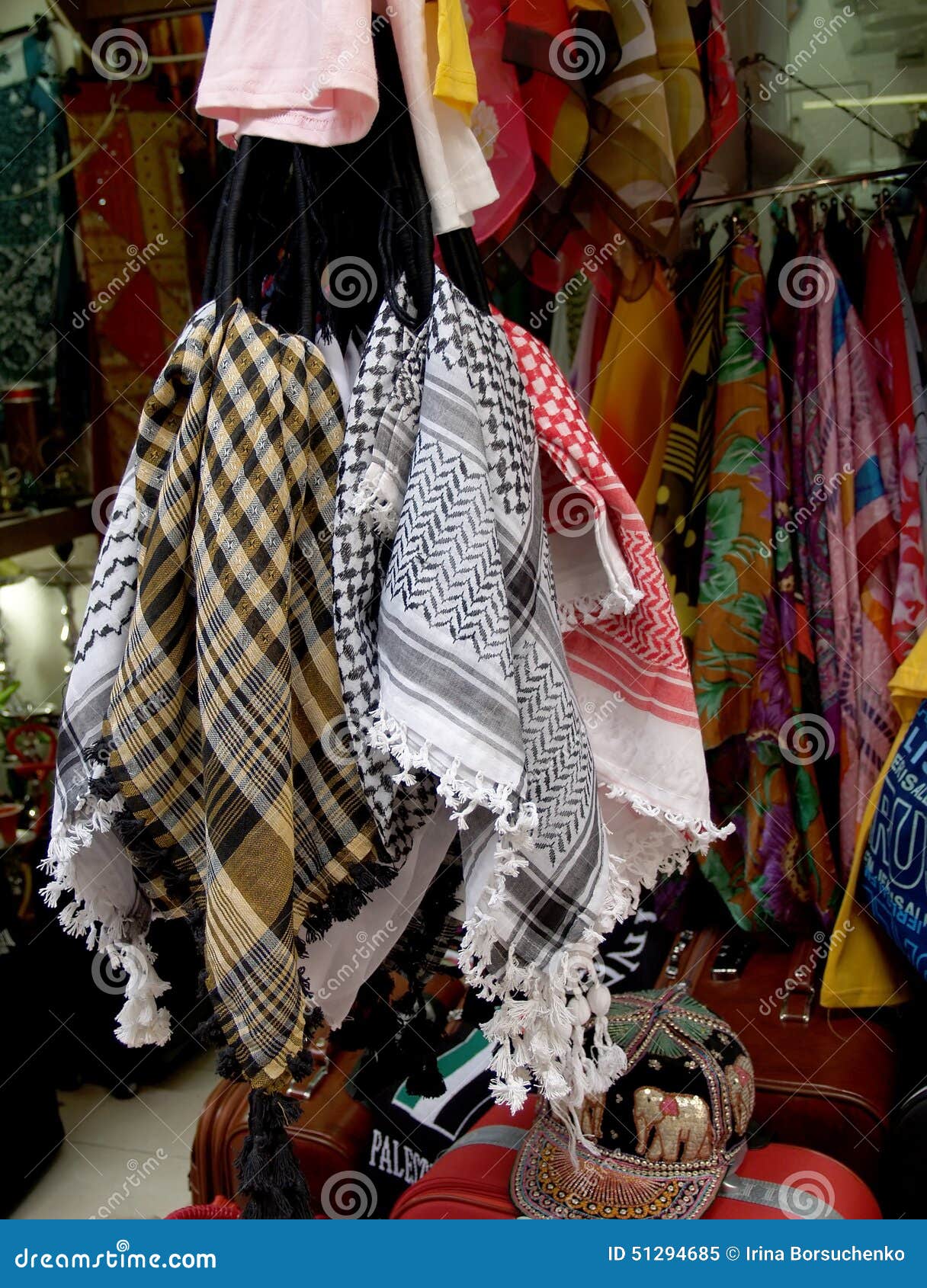 Sale of Clothes in the Ware Market in Jerusalem, Israel Stock Image ...