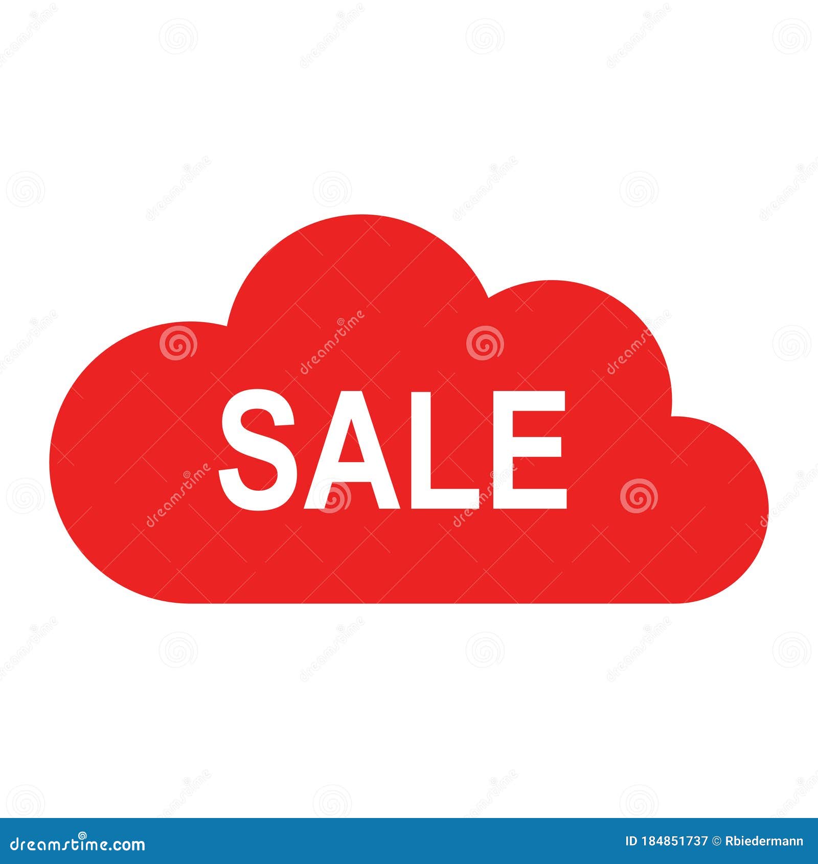 Sale and cloud stock vector. Illustration of cloud, graphic - 184851737