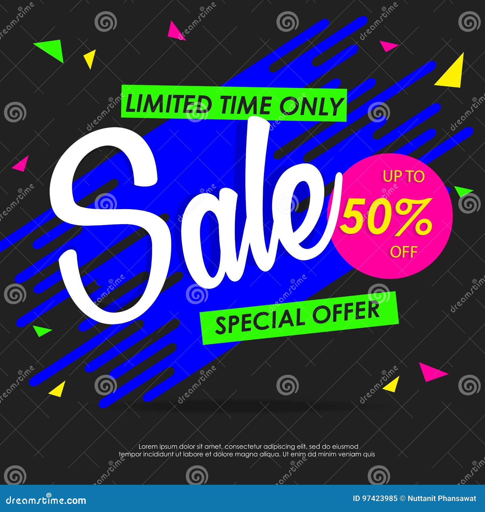 SALE Colorful Banners or Background Design Stock Vector - Illustration ...