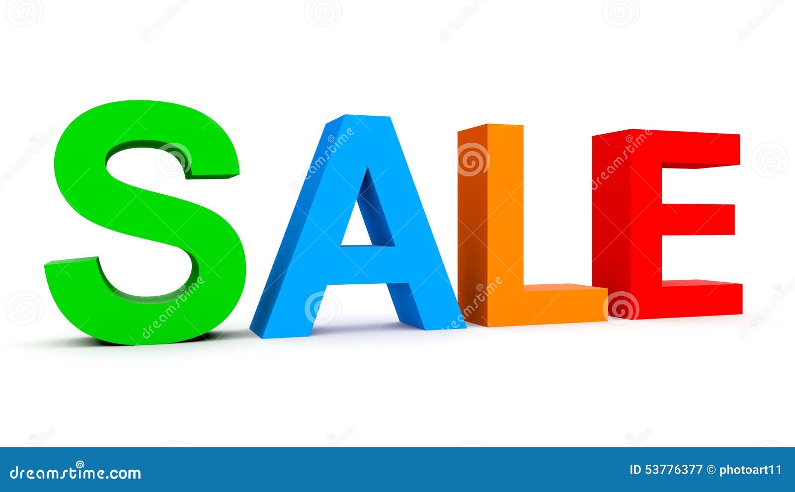 SALE - Colorful 3d Letters Isolated on White Stock Illustration ...