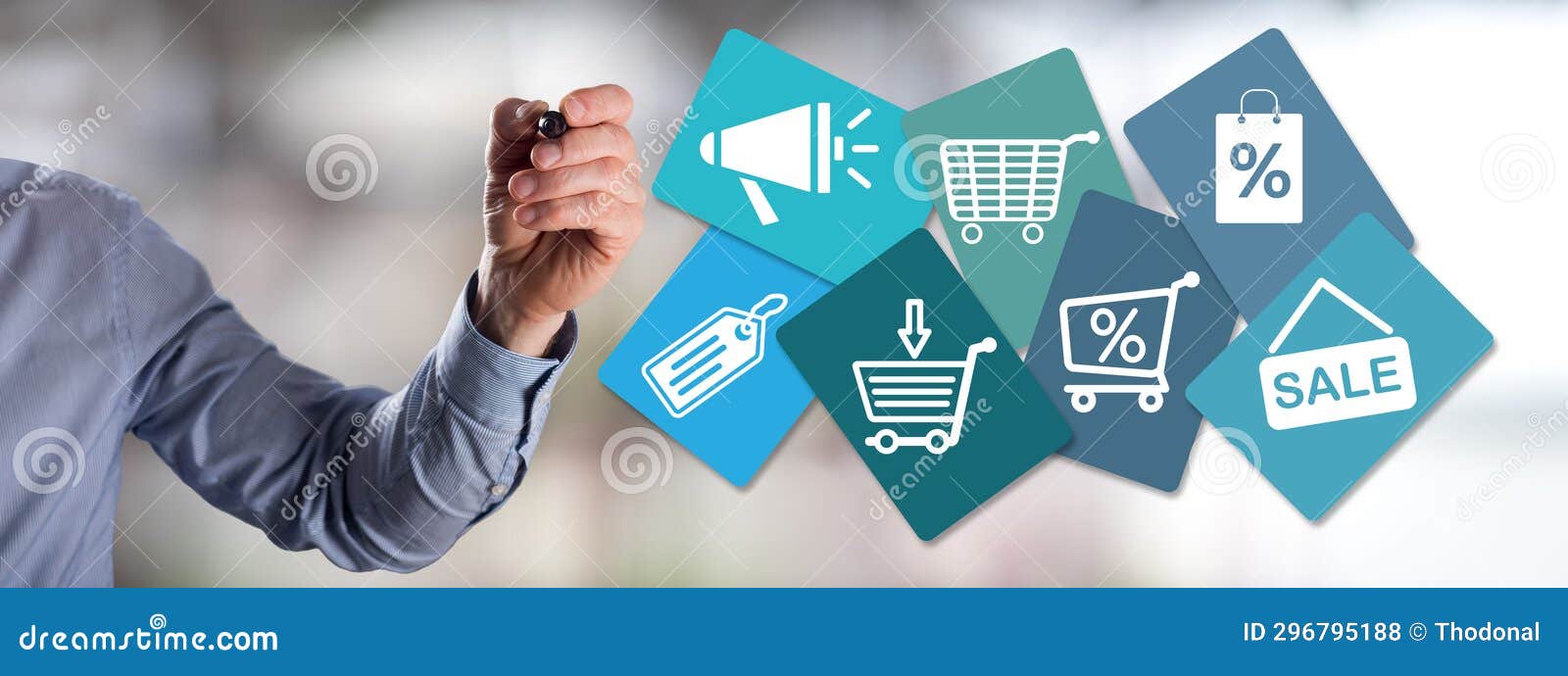Sale Concept Drawn by a Man Stock Photo - Image of concept, drawing ...