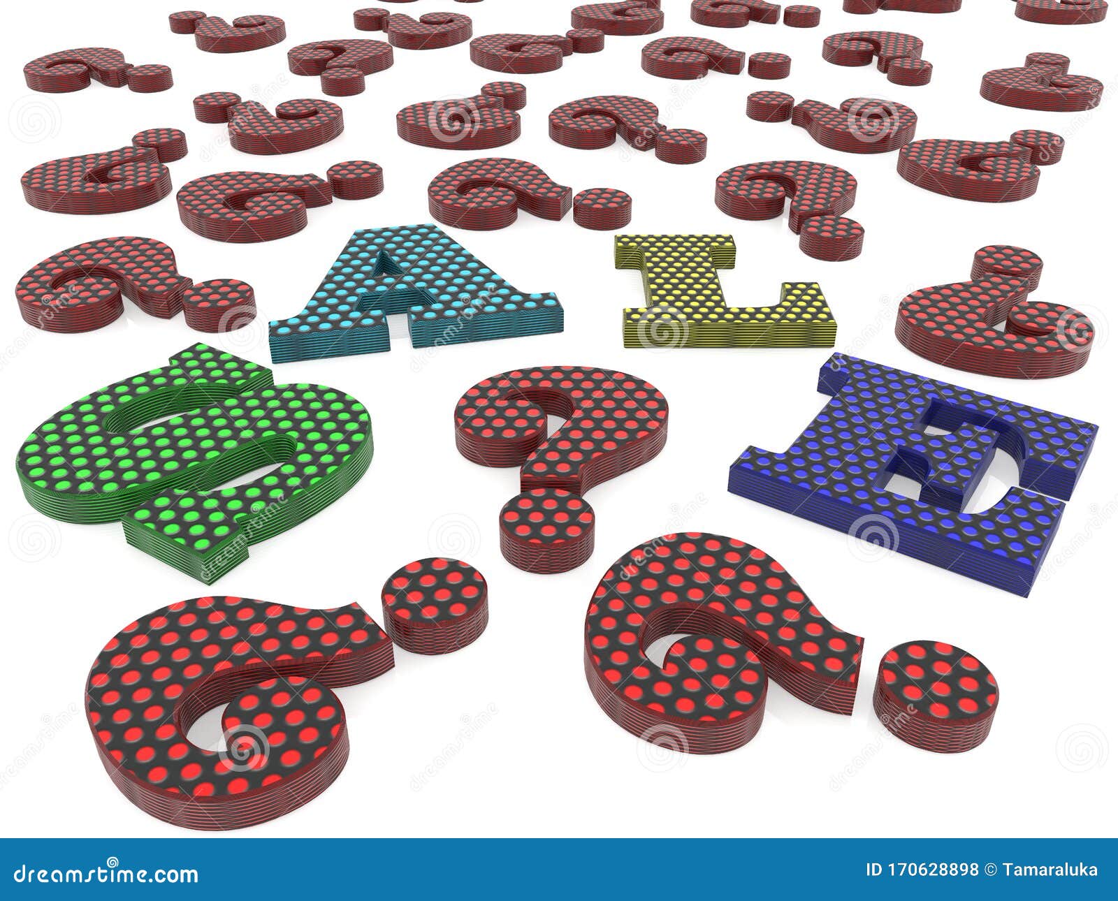 Sale Concept between Red Question Marks Stock Illustration ...