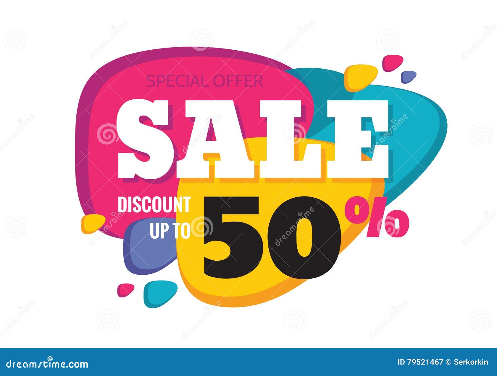Sale - Creative Abstract Vector Banner. Discount Up To 50 Stock Vector ...