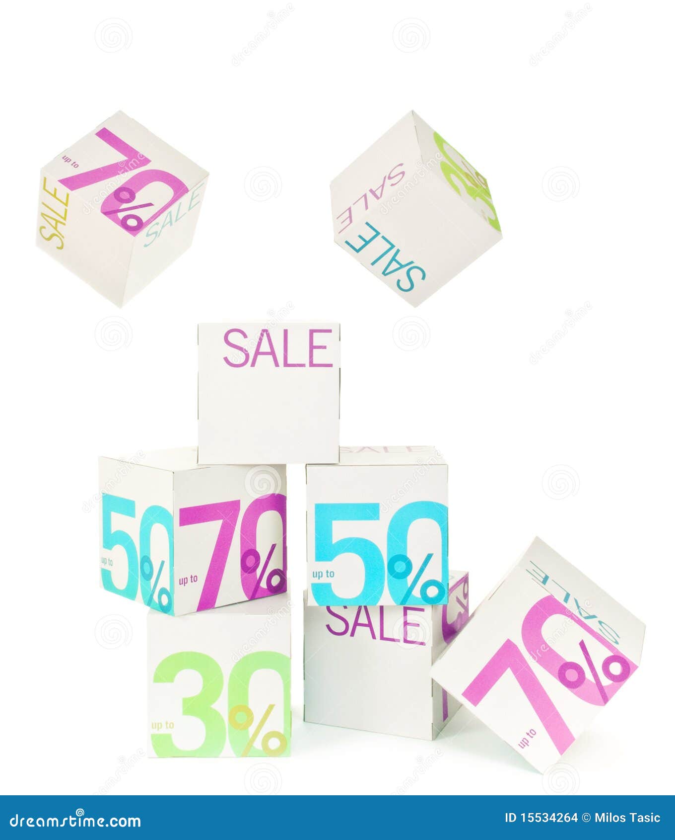 Sale Cubes stock photo. Image of percent, marketing, price - 15534264