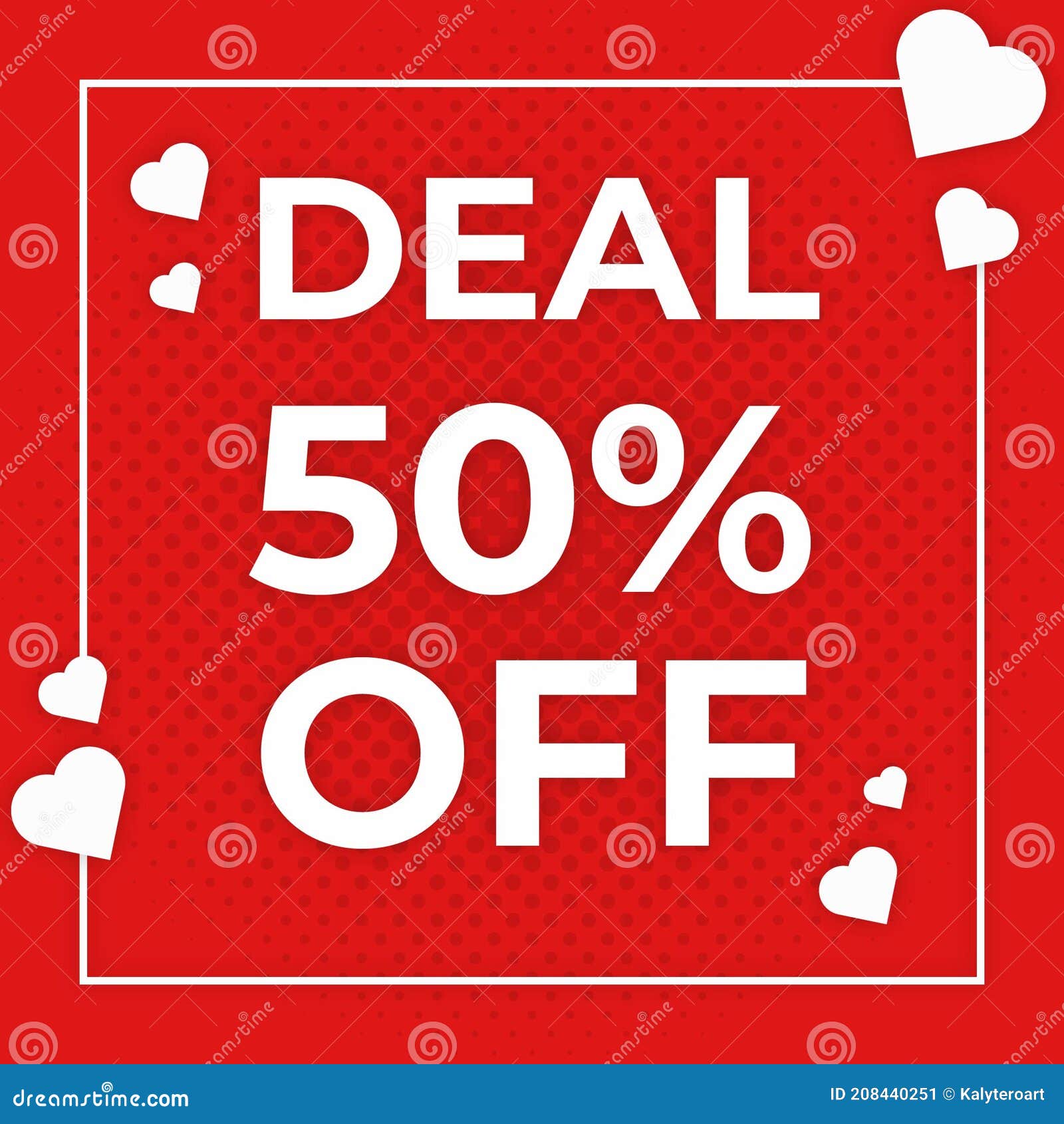 Sale Deals Label Valentine Theme Vector Stock Illustration ...