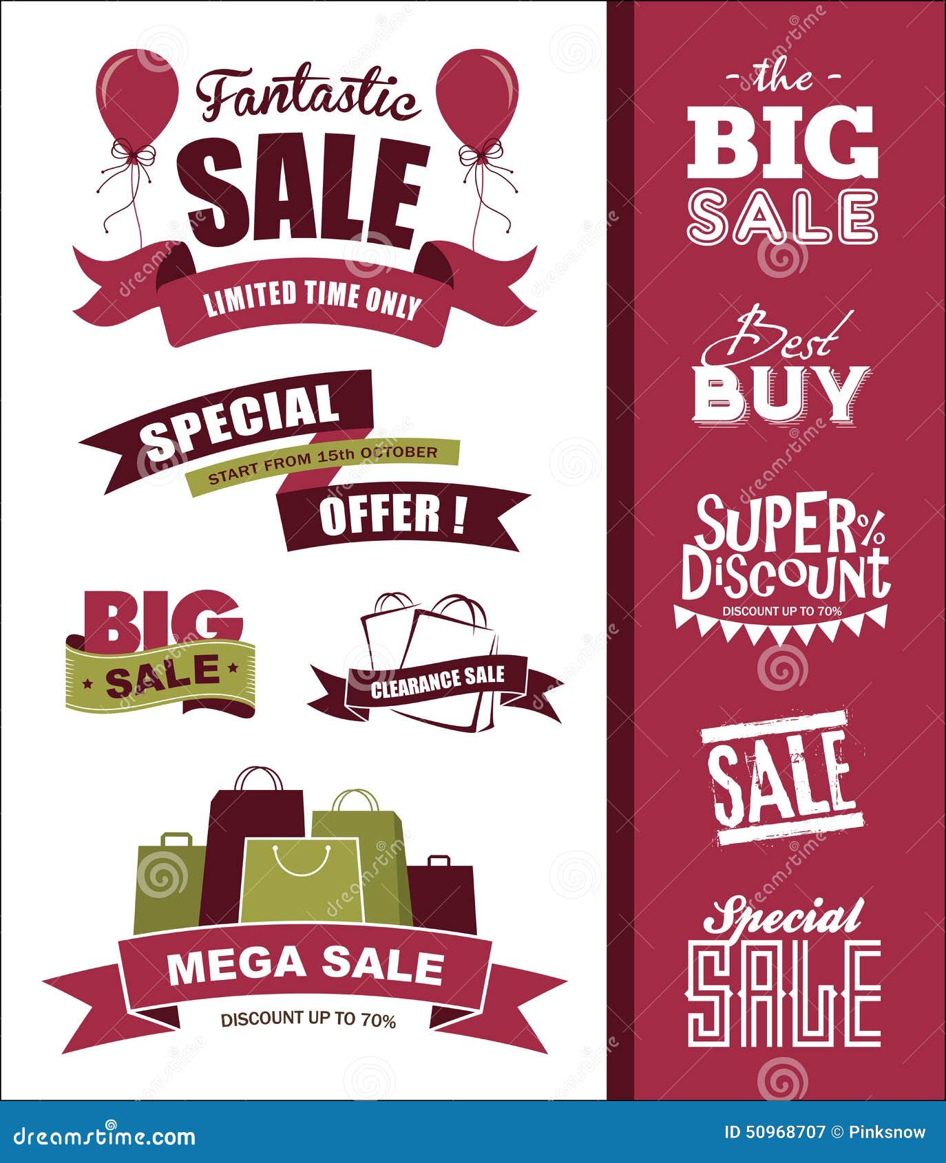 Sale design elements stock vector. Illustration of advertising - 50968707