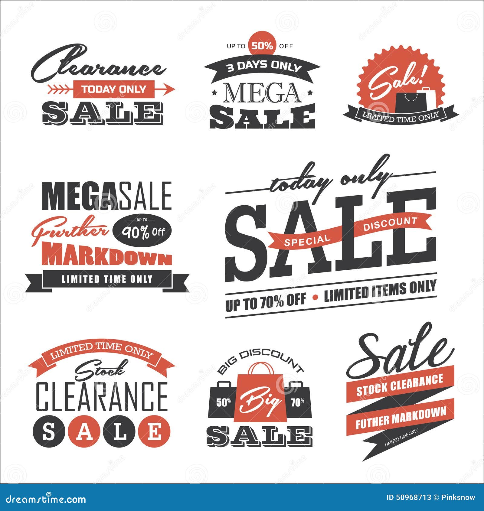 Sale design elements stock vector. Illustration of sale - 50968713