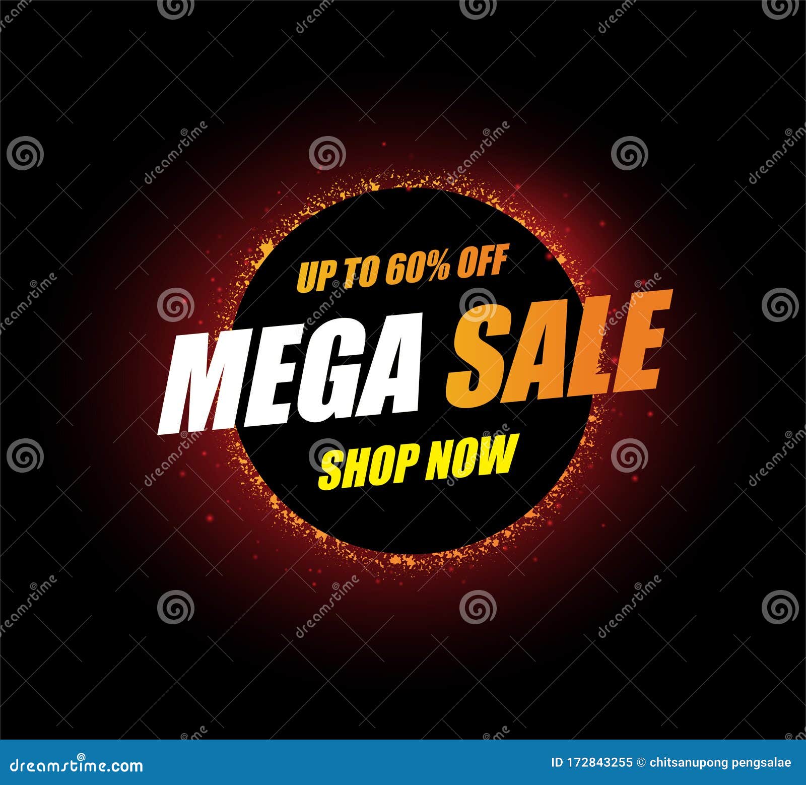 Abstract Mega Sale Template Design for Special Offers, Sales and ...